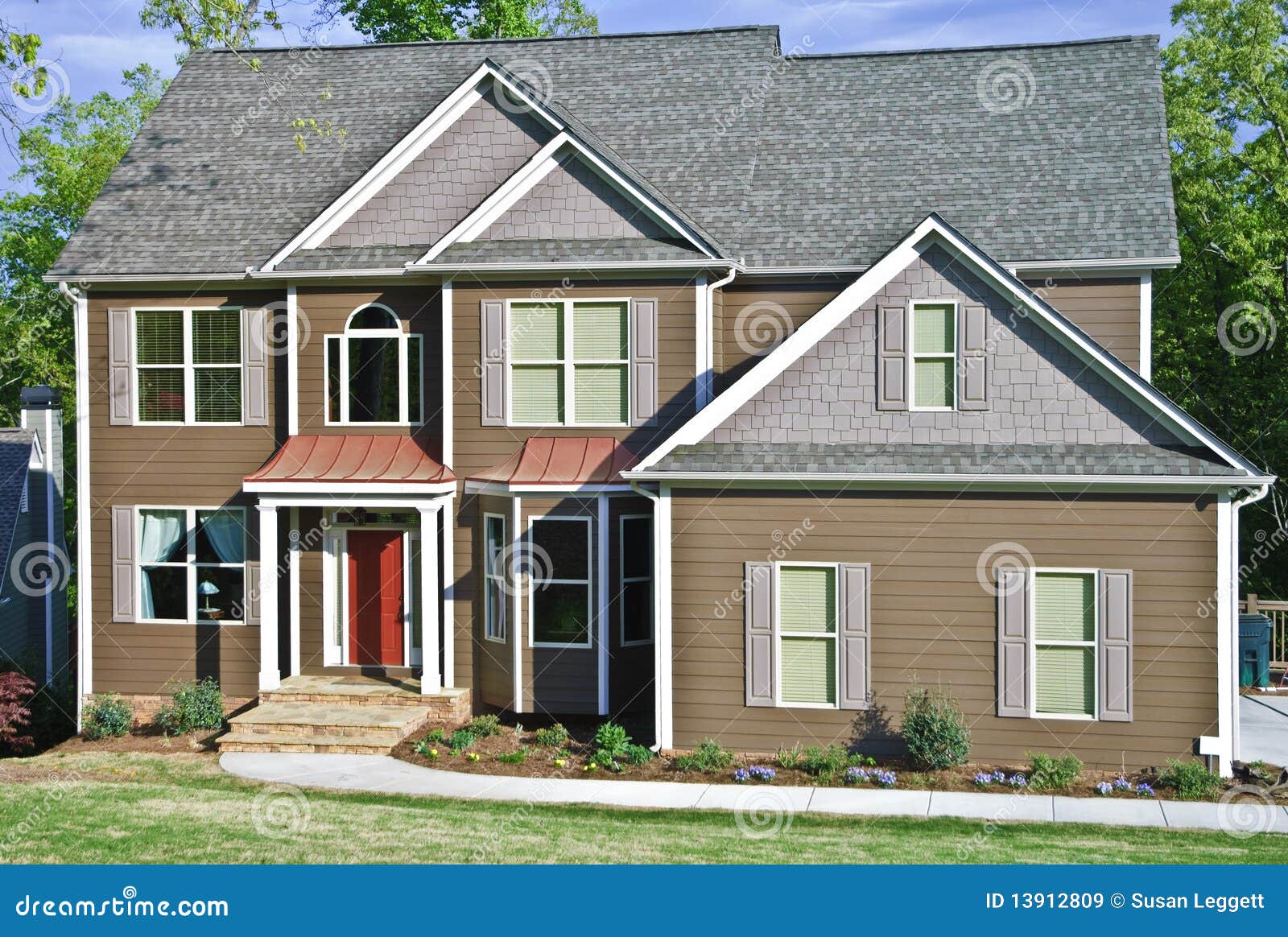 Modern Home Exterior Front stock image. Image of abode - 13912809