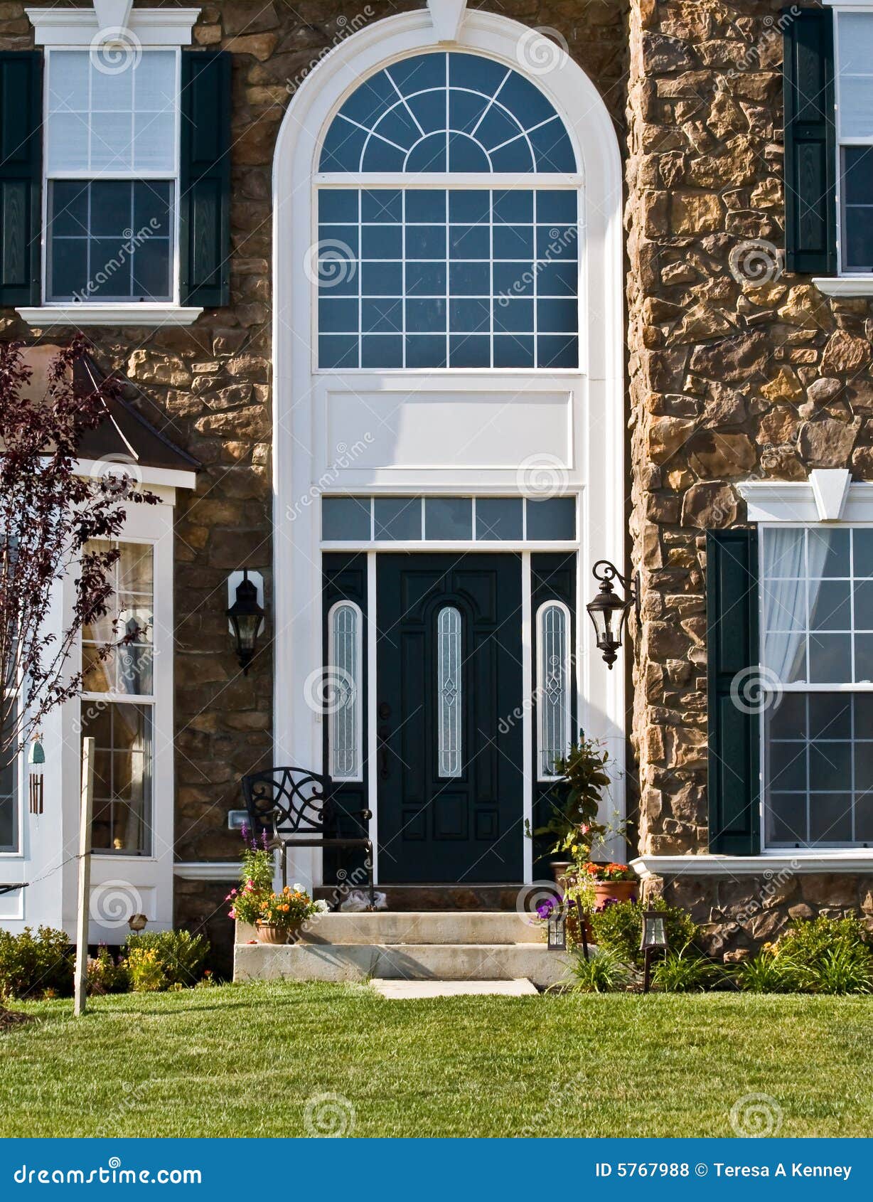 Modern Home Front stock photo. Image of large, welcoming - 5767988