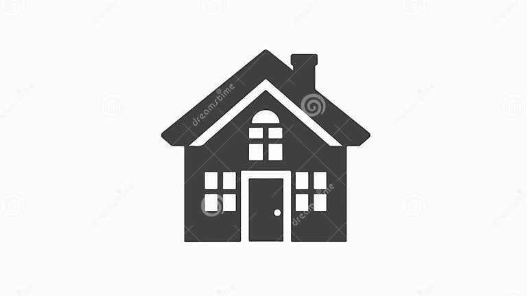 Modern Home Icon for Web and UI Design Stock Illustration ...