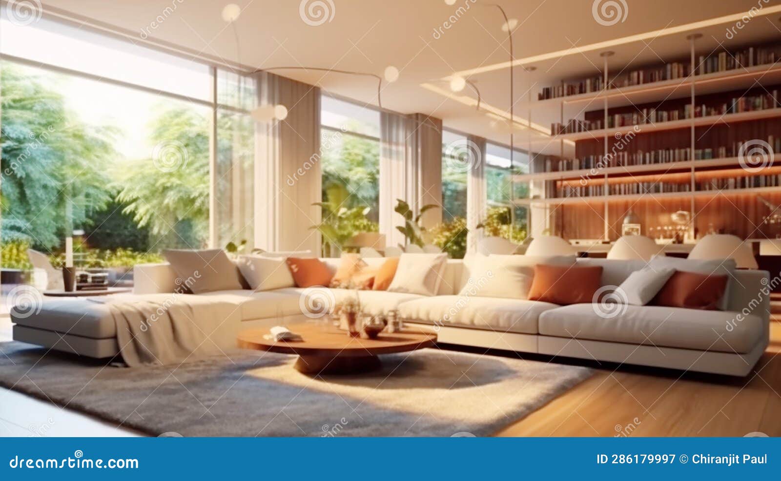 Modern Home Interior with Elegant Design and Comfort Background Stock ...