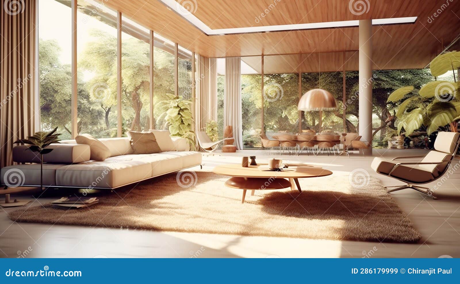 Modern Home Interior With Elegant Design And Comfort Background Royalty ...