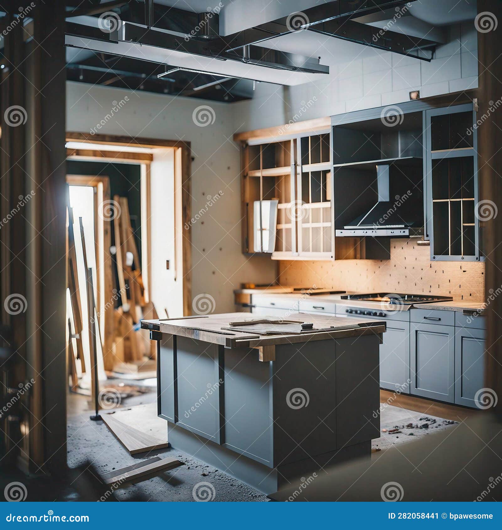 Modern Home Kitchen Construction, Creating a New Culinary Space ...