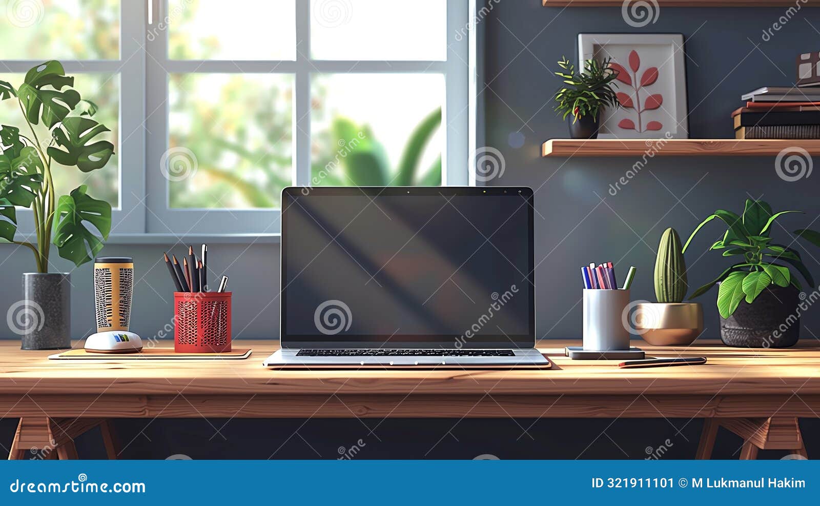 Modern Home Office: Blend of Technology and Minimalist Design Element ...