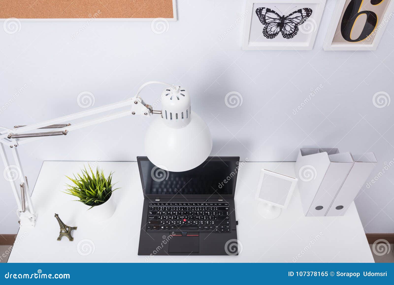 Modern Home Office Notebook Laptop Computer Stock Image - Image of ...