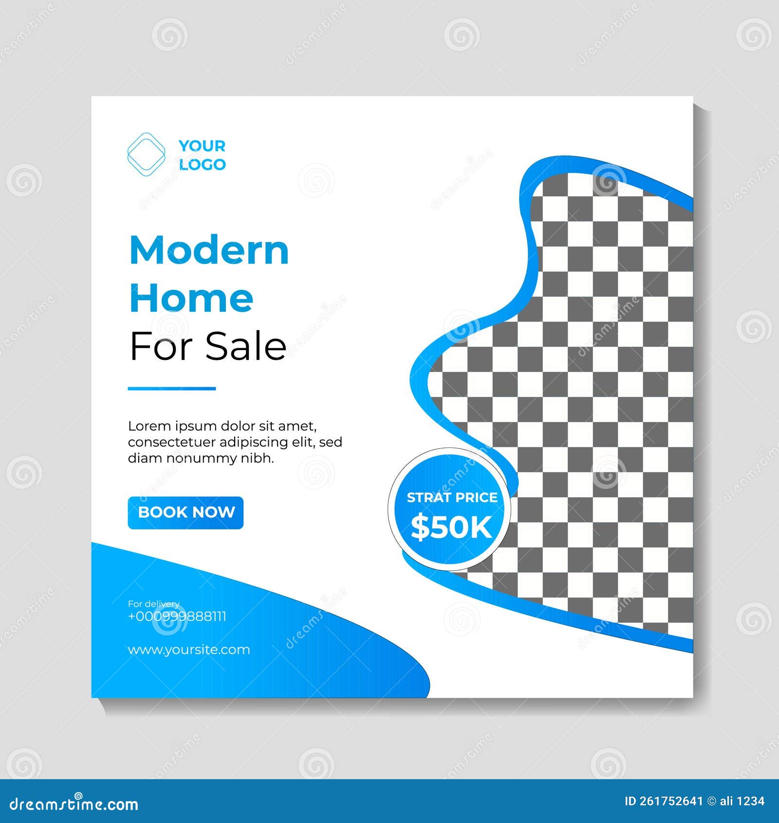 Modern Home Template Design Stock Vector - Illustration of modern ...