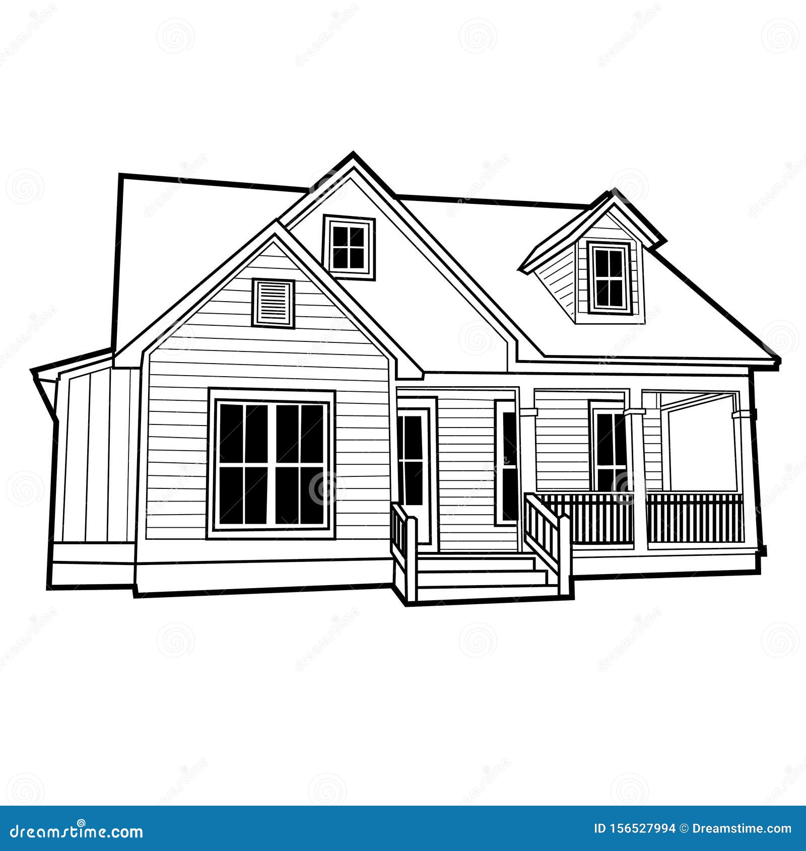 MODERN HOME VECTOR BLACK AND WHITE 1 Stock Photo | CartoonDealer.com ...
