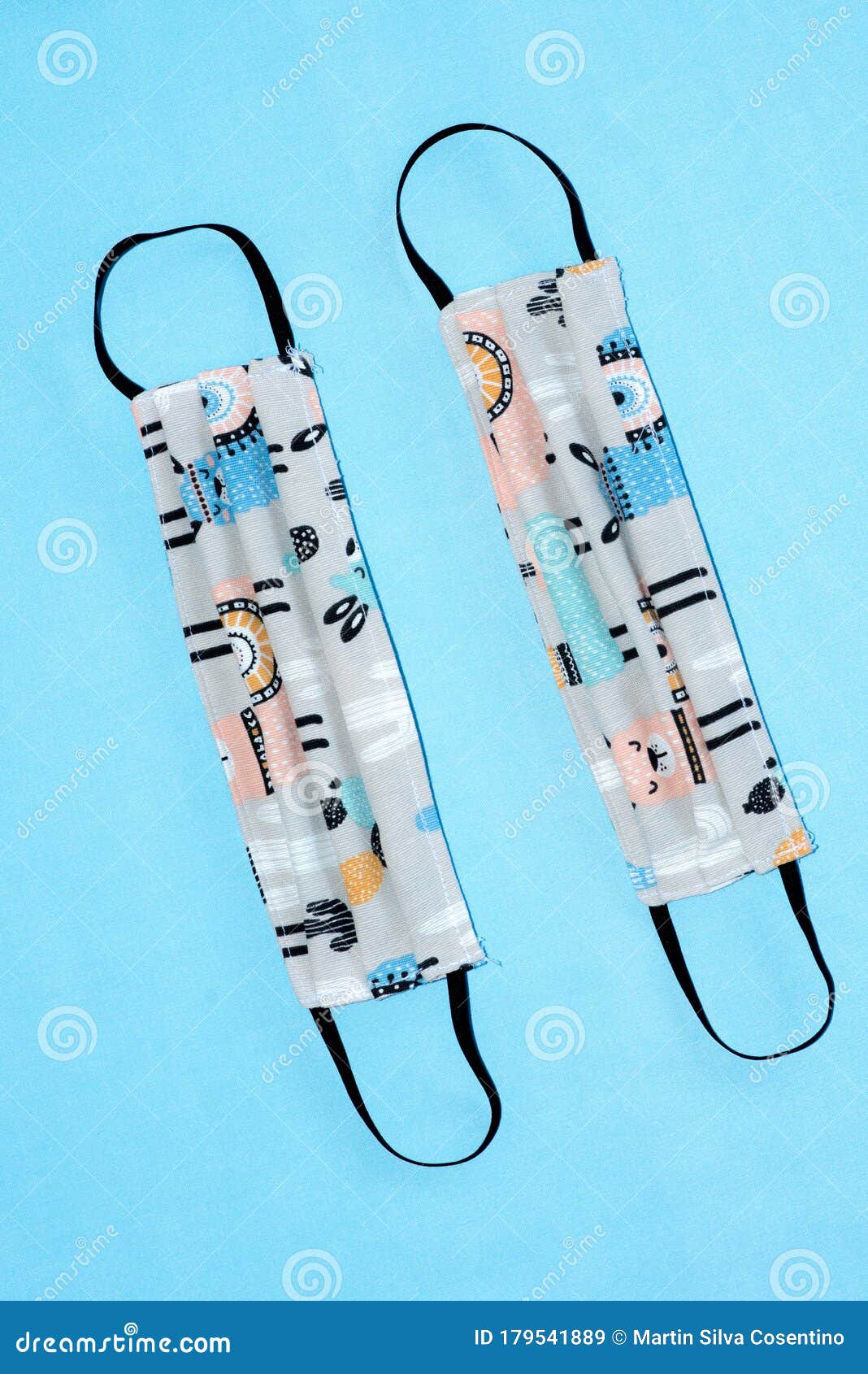 Modern Homemade Masks Using To Protect from Coronavirus. Covid 19 Stock ...