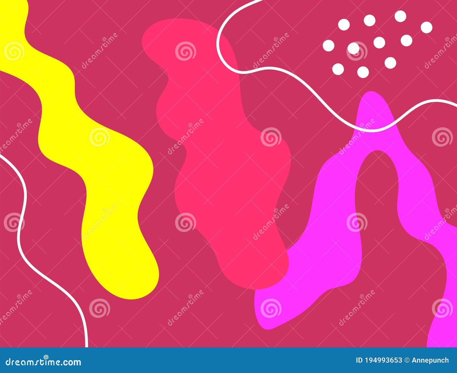 Modern Horizontal Background. Bright Abstract Template Drawn by Hand ...