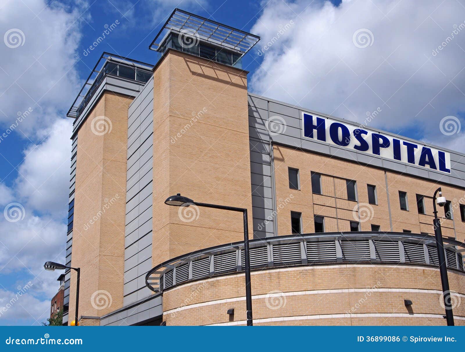 Modern hospital building stock photo. Image of sign, lamp - 36899086