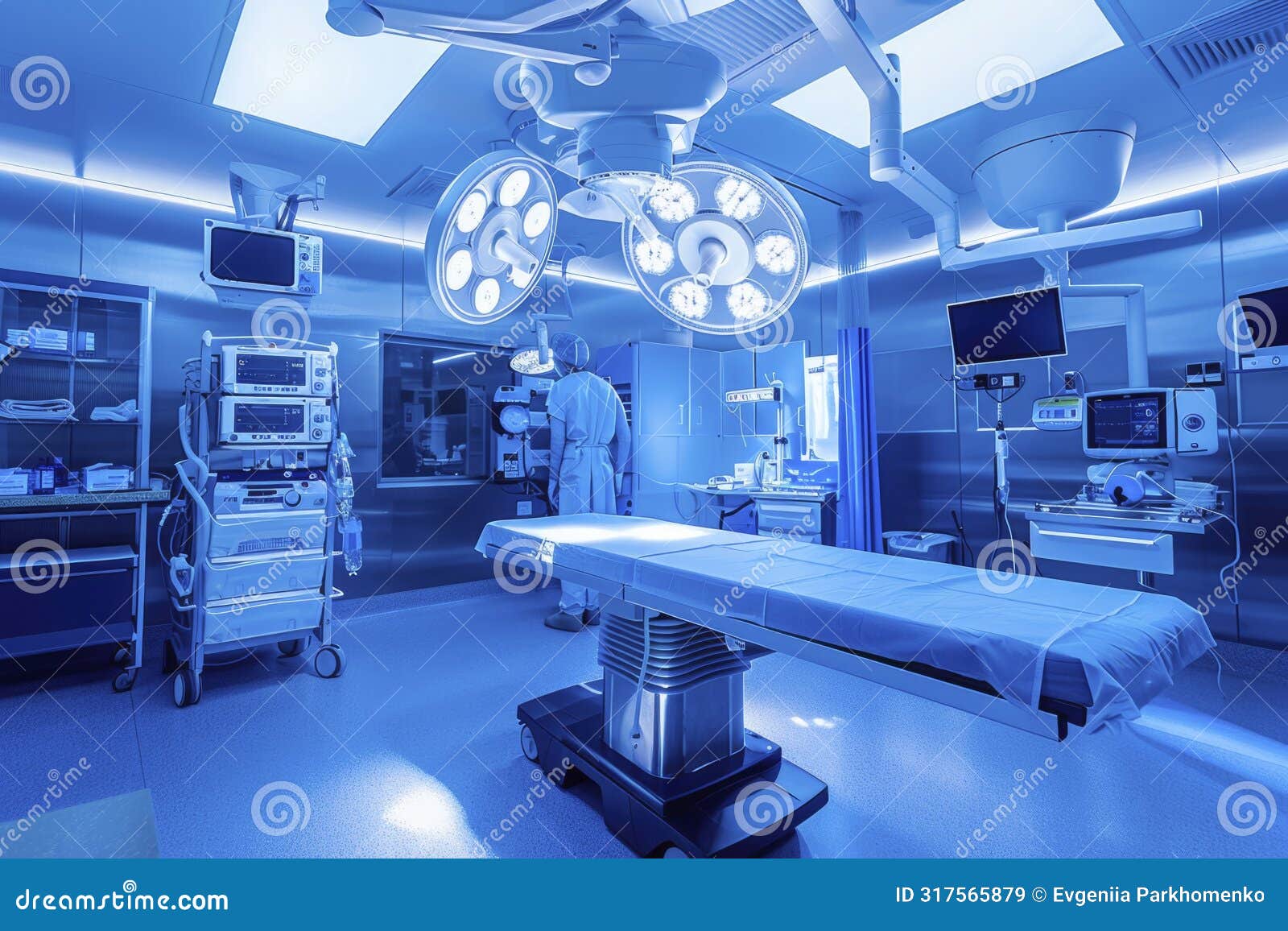 Modern Hospital Operating Room with Advanced Surgical Equipment and ...