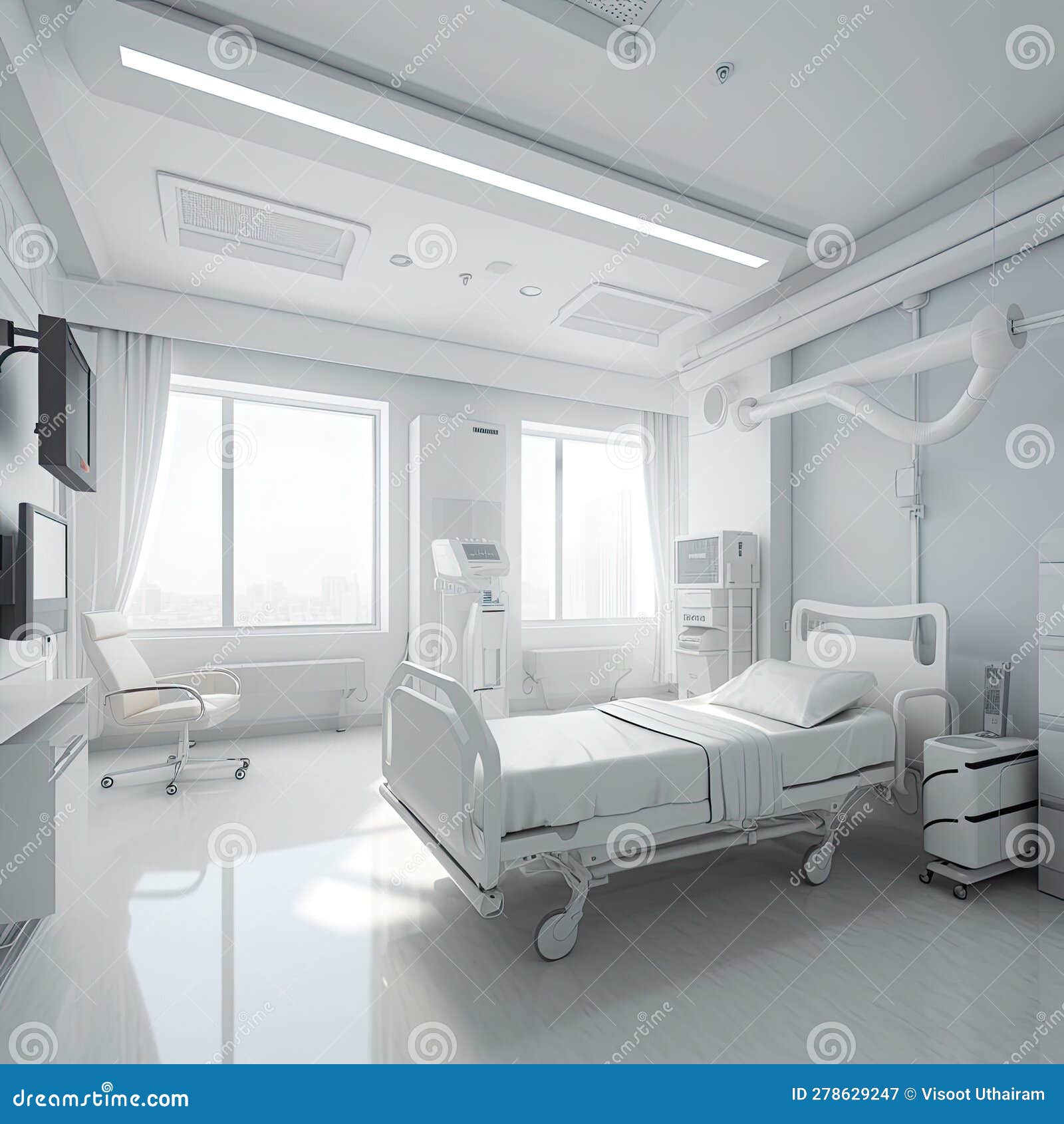 Modern Hospital Room,Interior Of A Modern Luxury Hospital Room,AI ...