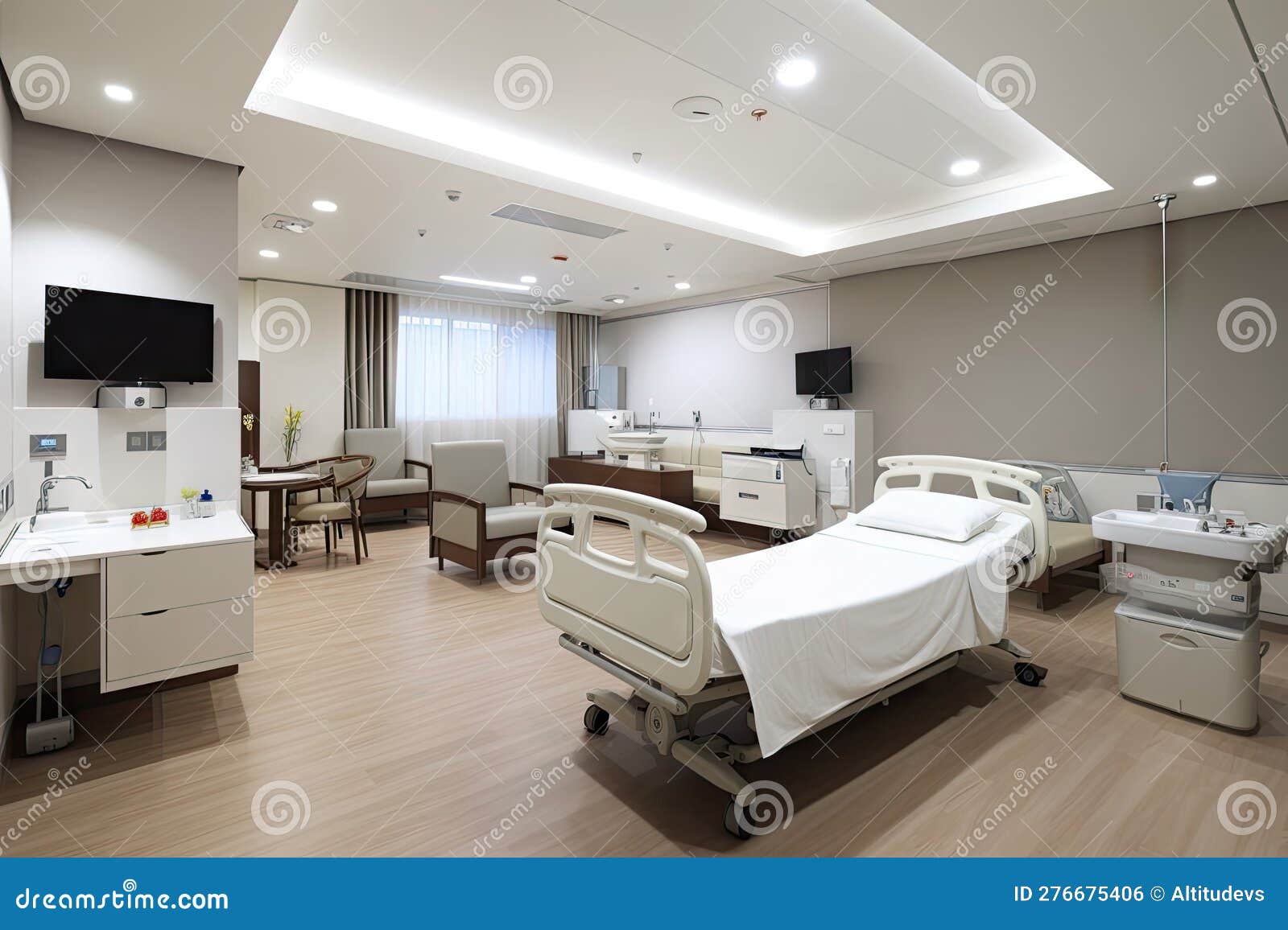 Modern Hospital, with Sleek and Minimalist Design Elements, for ...