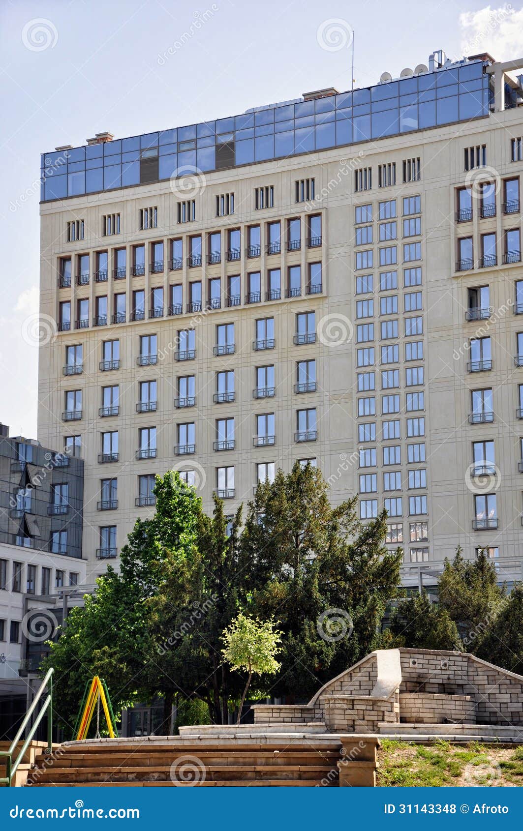 Modern hotel stock photo. Image of building, city, stairs - 31143348