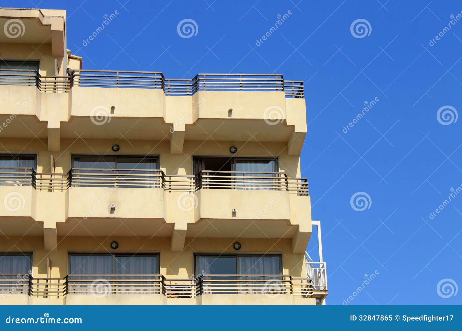 Modern hotel building stock image. Image of windows, architectural ...