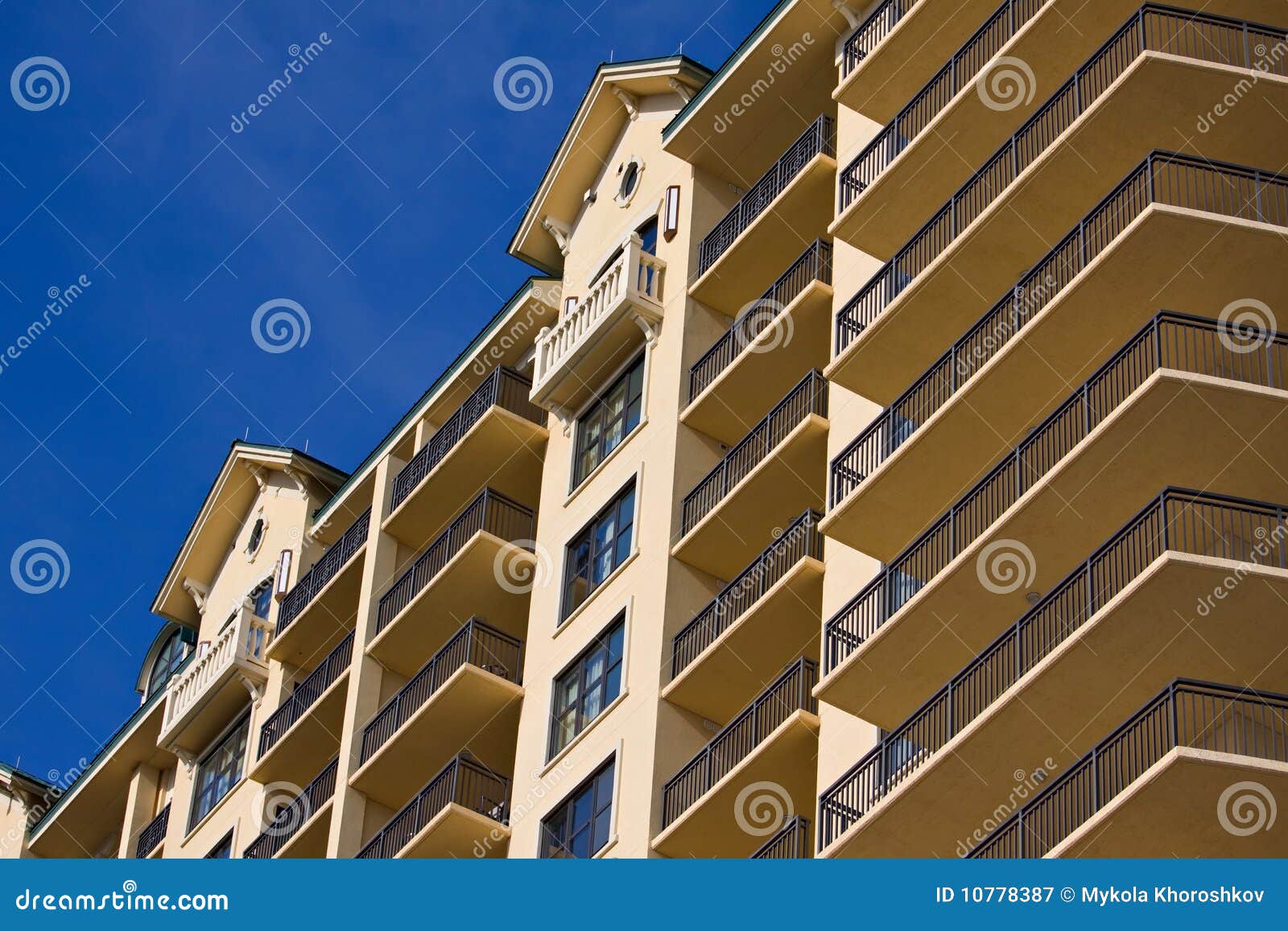 Modern hotel facade stock image. Image of tourism, balcony - 10778387