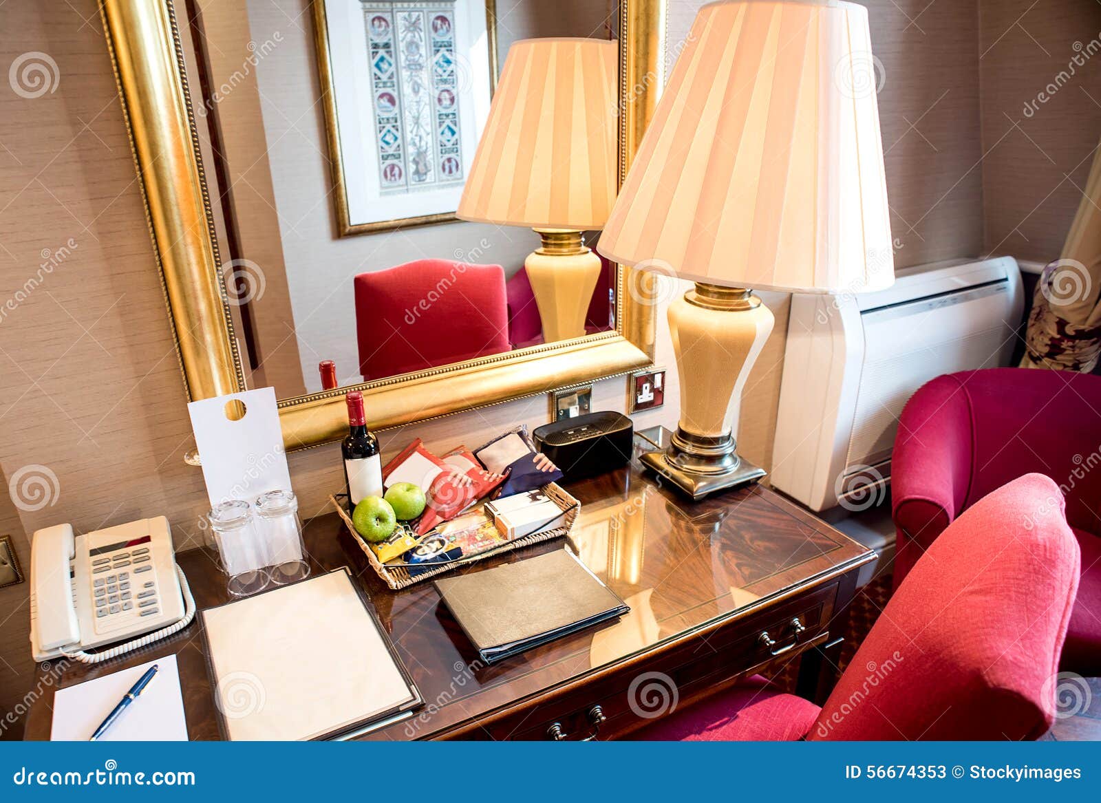 Modern hotel room interior stock image. Image of file - 56674353