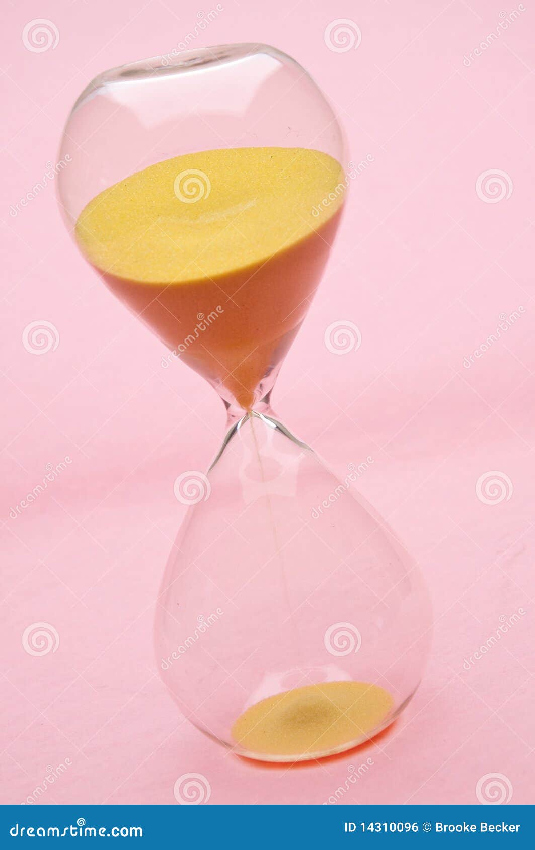 Modern Hour Glass on Pink stock photo. Image of falling - 14310096