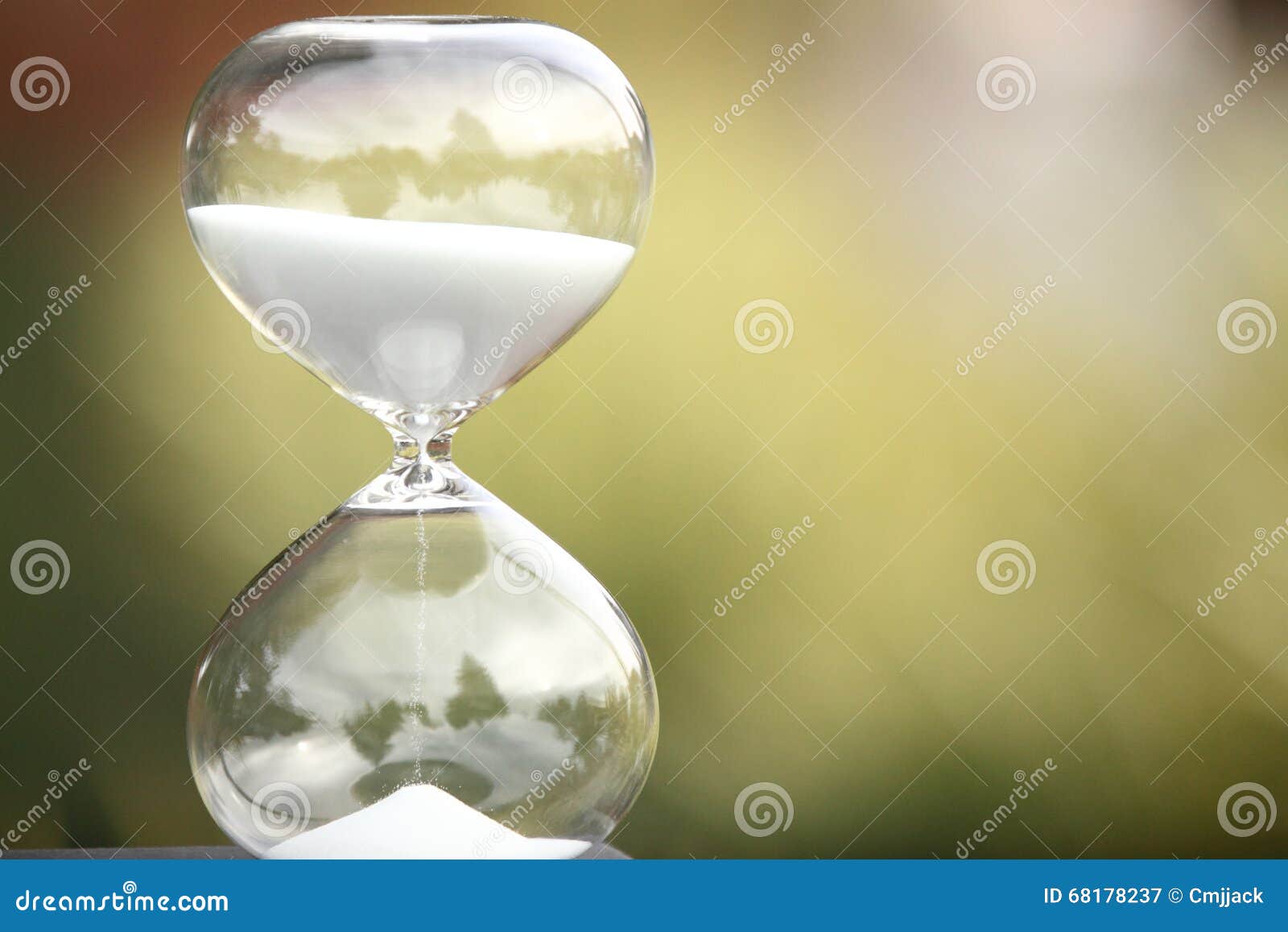 Modern Hourglass on Green Background. Stock Image - Image of action ...