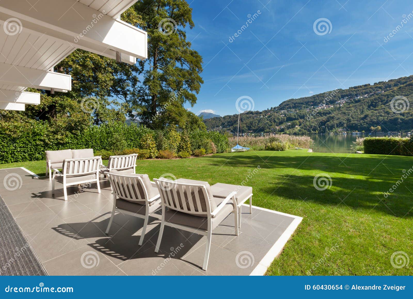 Modern House, Beautiful Veranda Stock Photo - Image of contemporary ...
