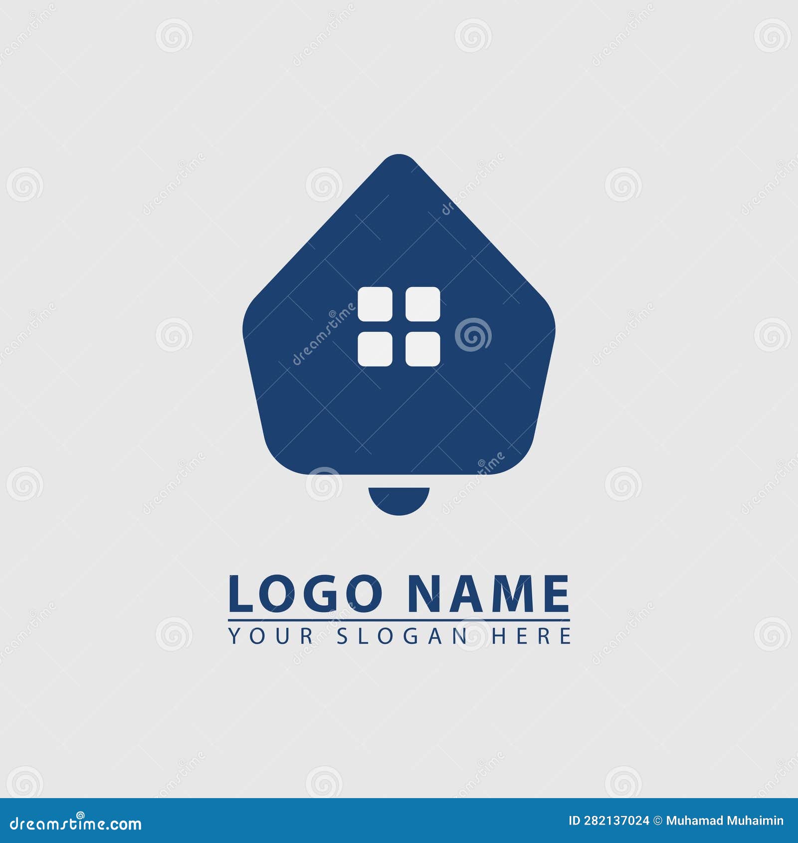Modern House Bell Logo Icon Stock Vector - Illustration of simple ...