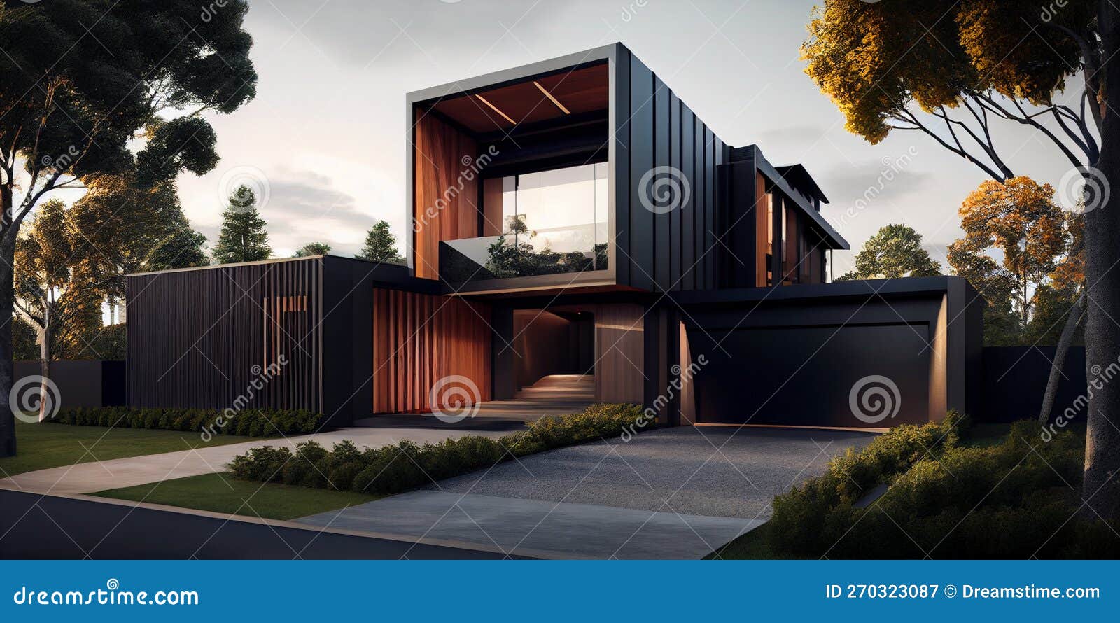 Modern house concept stock illustration. Illustration of home - 270323087