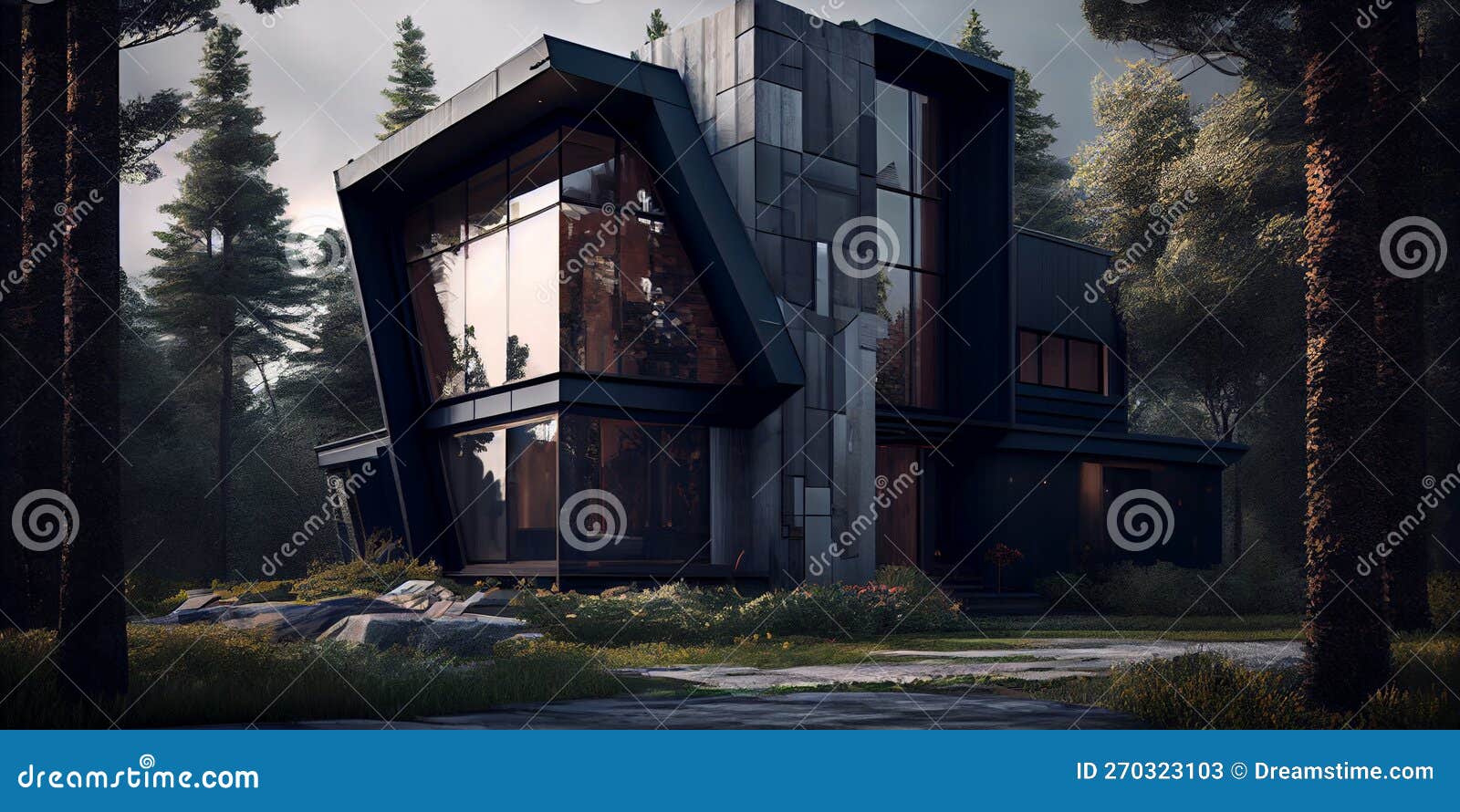 Modern house concept stock illustration. Illustration of home - 270323103