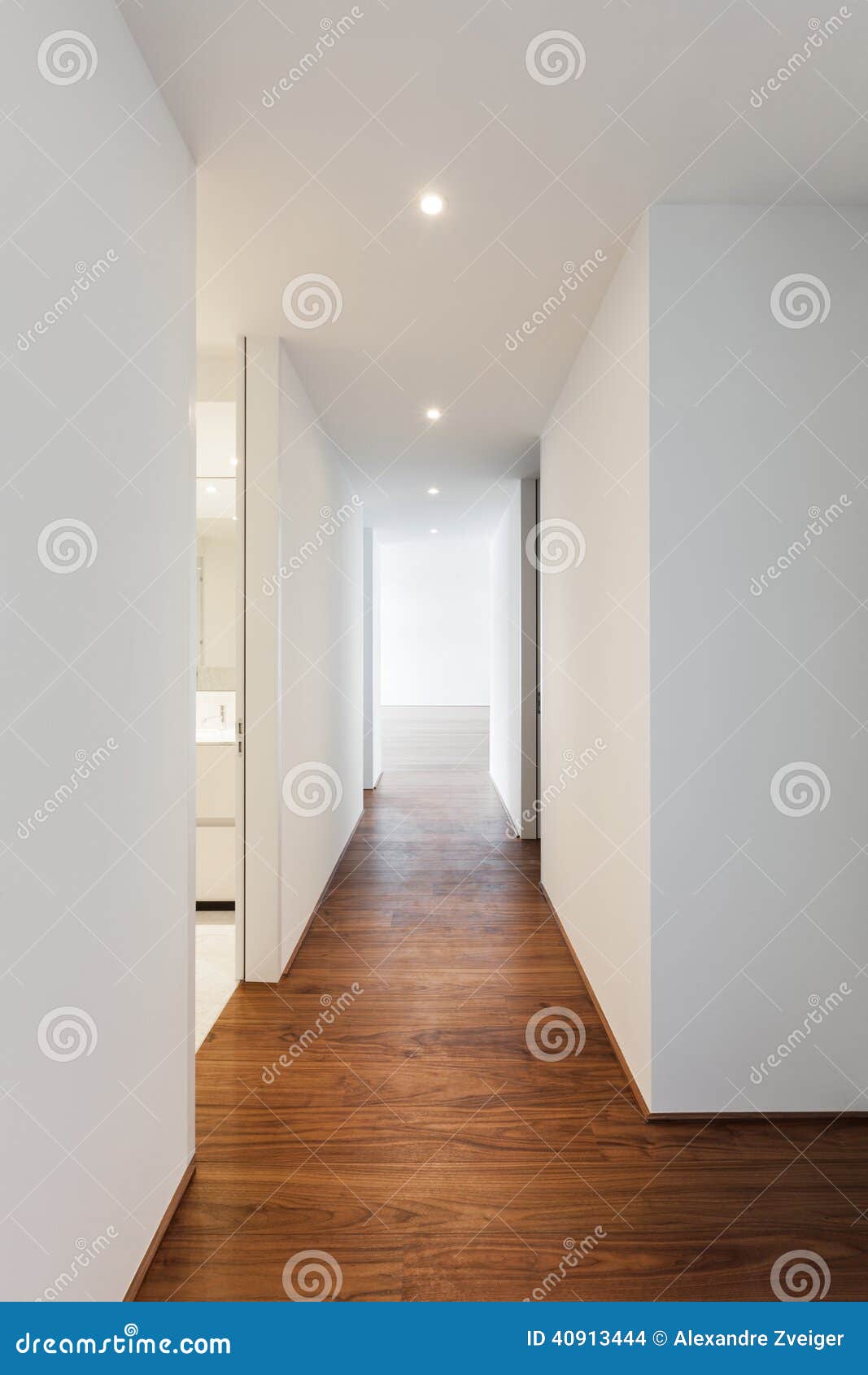 Modern house, corridor stock photo. Image of apartment - 40913444