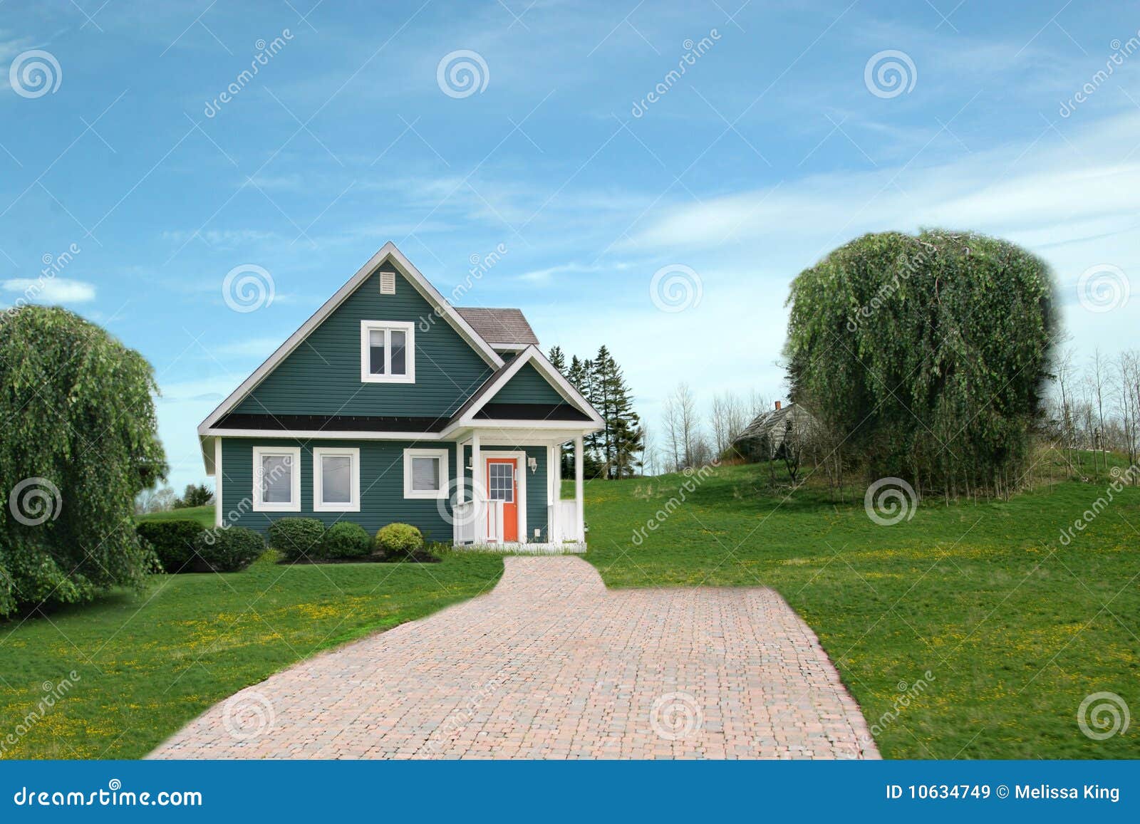 Modern House in Countryside Stock Image - Image of outside, detached ...