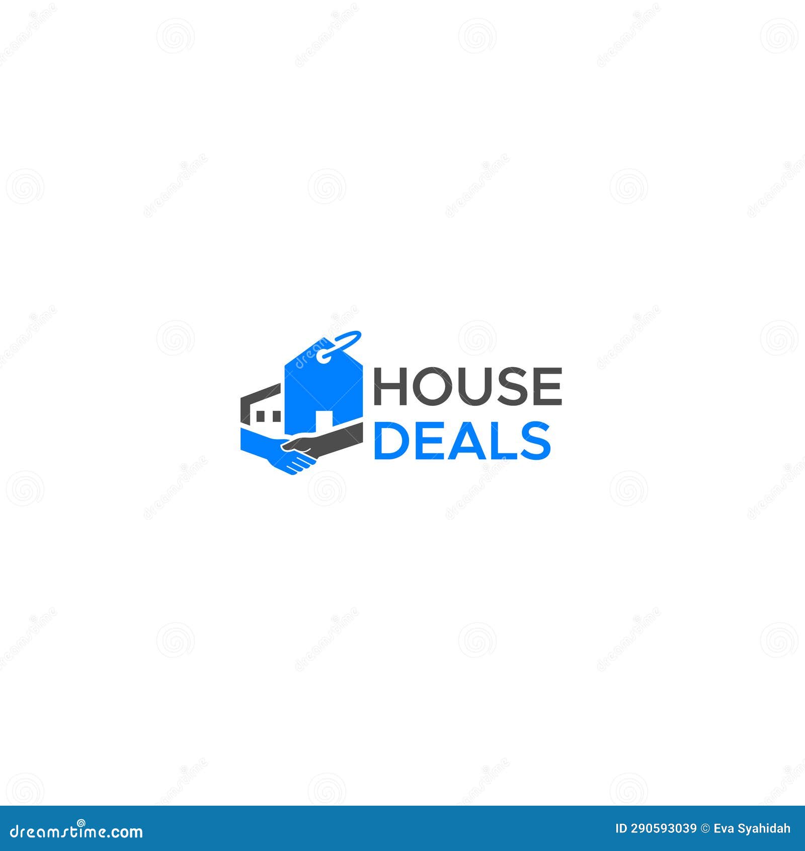 Modern HOUSE DEALS Hand Handshake Logo Design Stock Vector ...