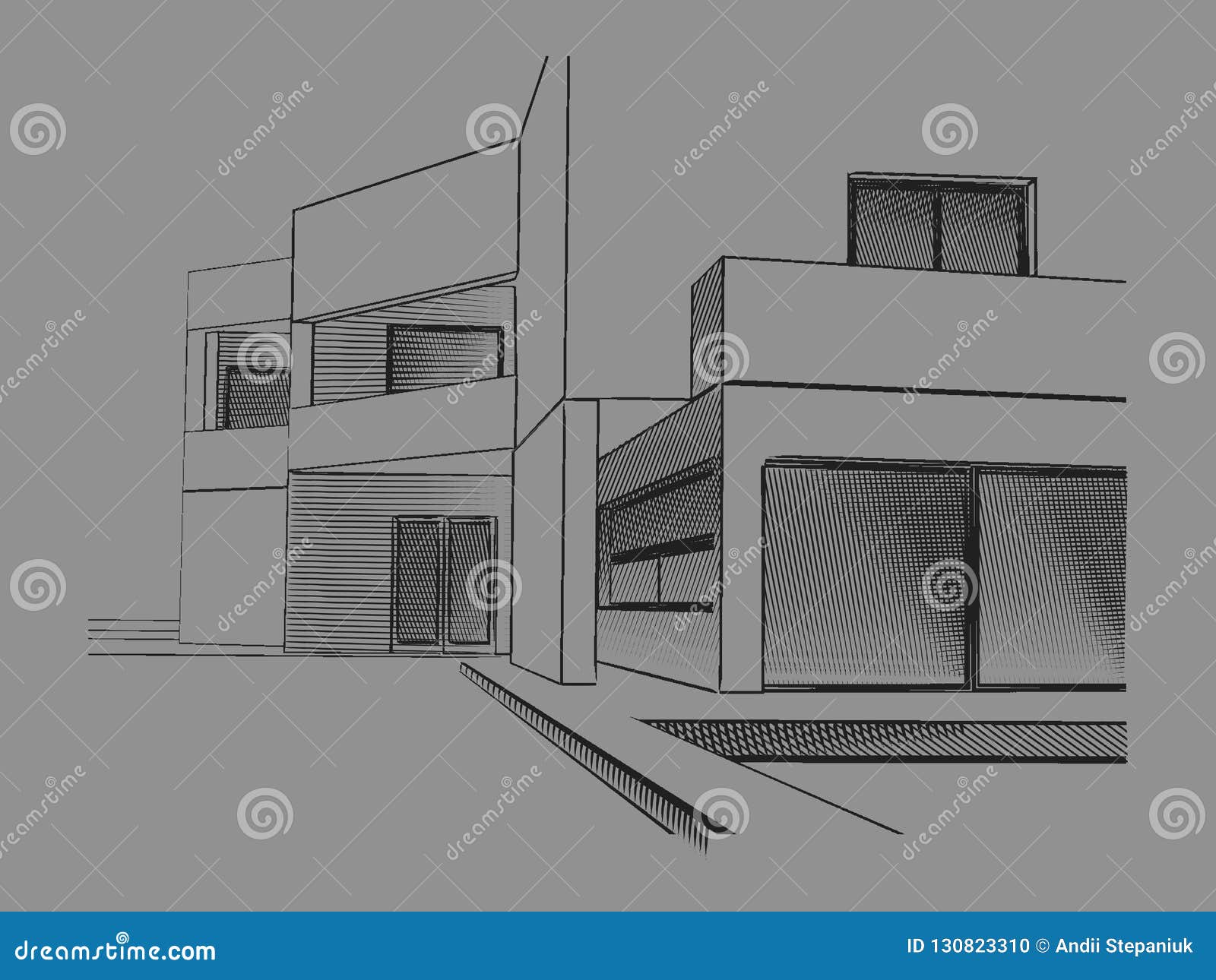 Modern House Drawing Design