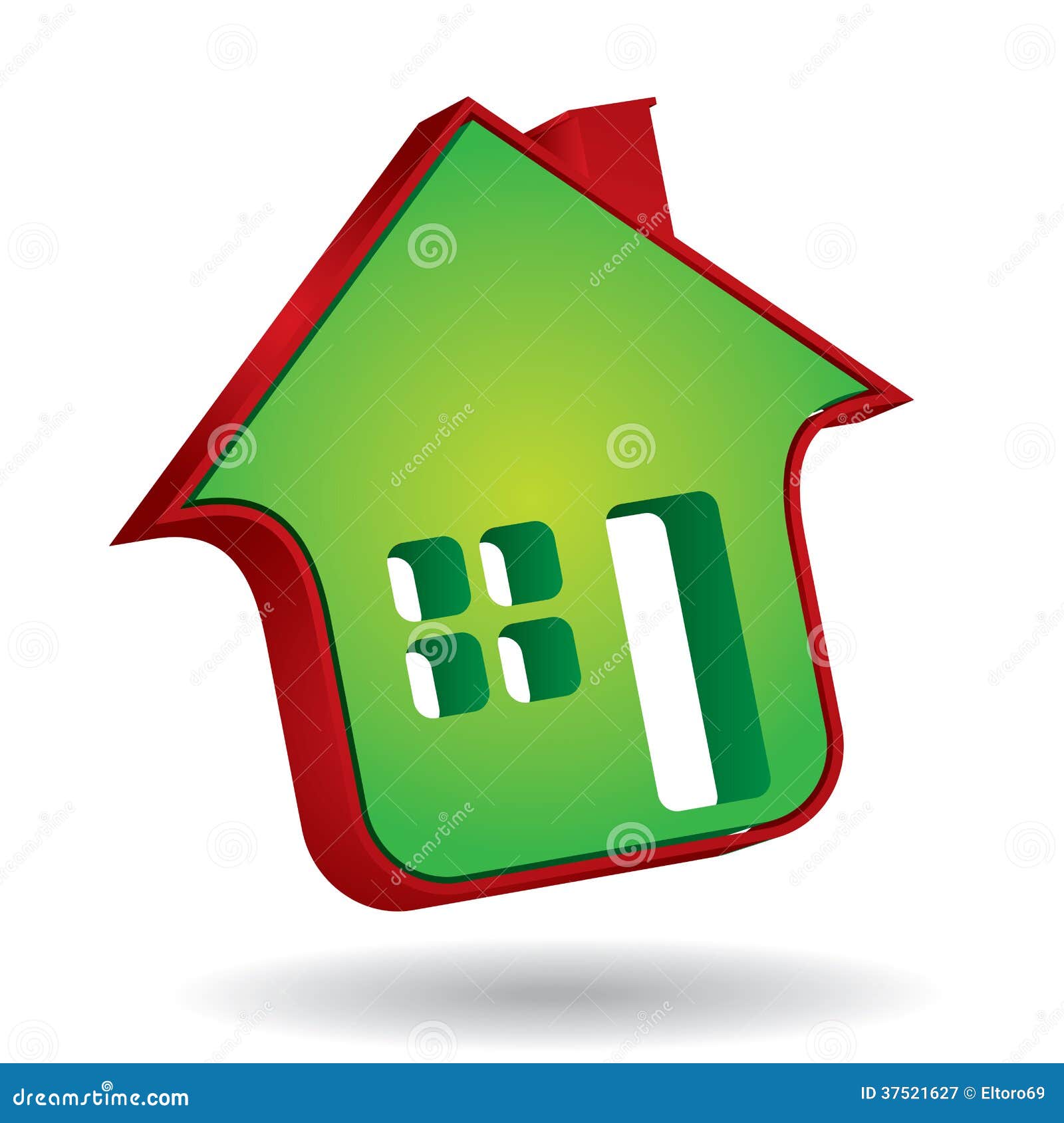 Modern house icon stock vector. Illustration of isolated - 37521627