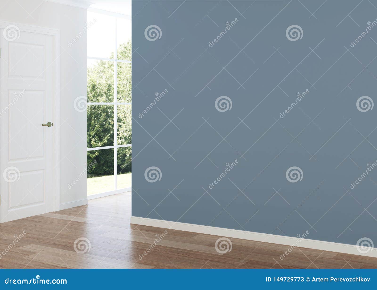 Modern House Interior. Empty Room Stock Illustration - Illustration of ...