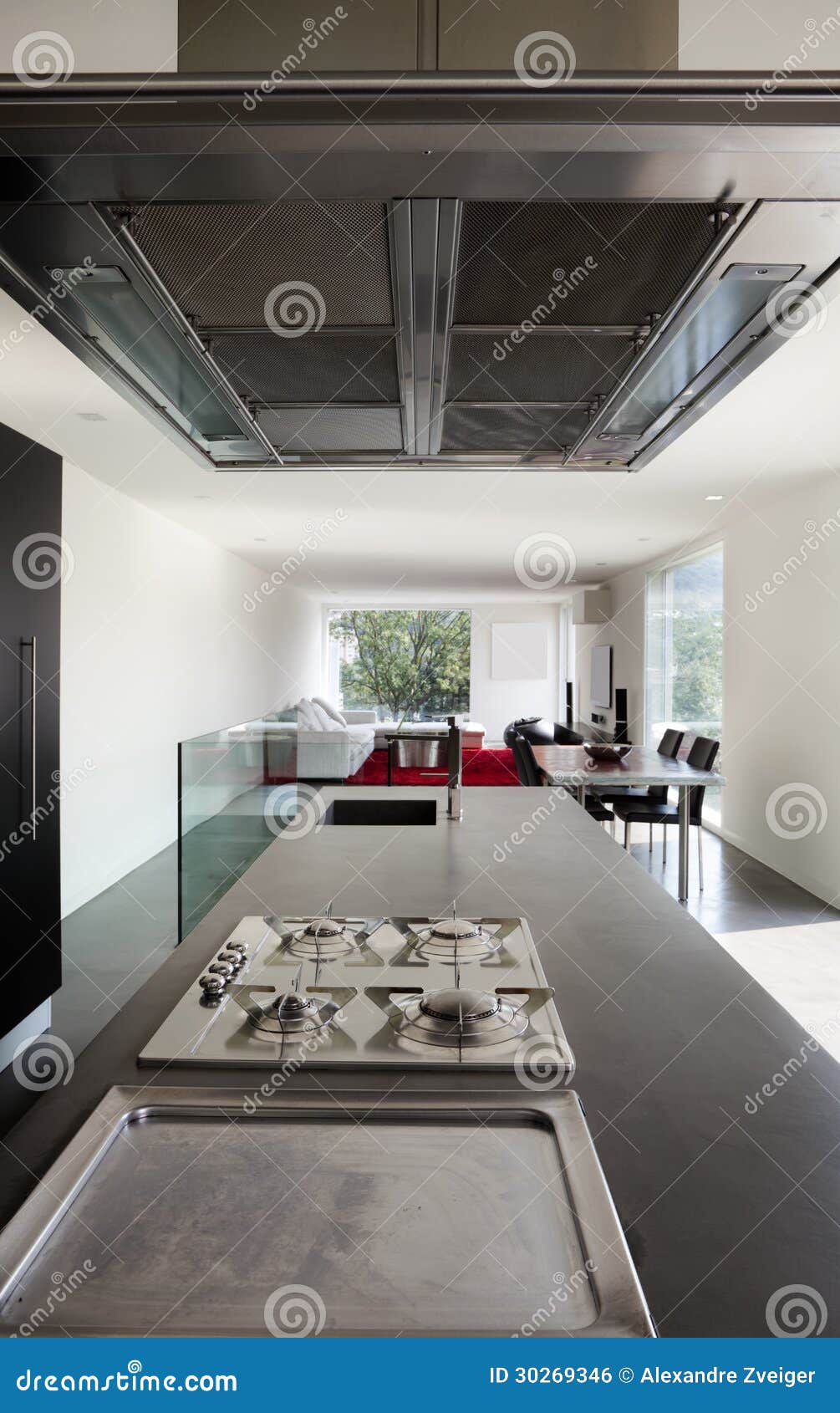 Modern house interior stock photo. Image of room, counter - 30269346