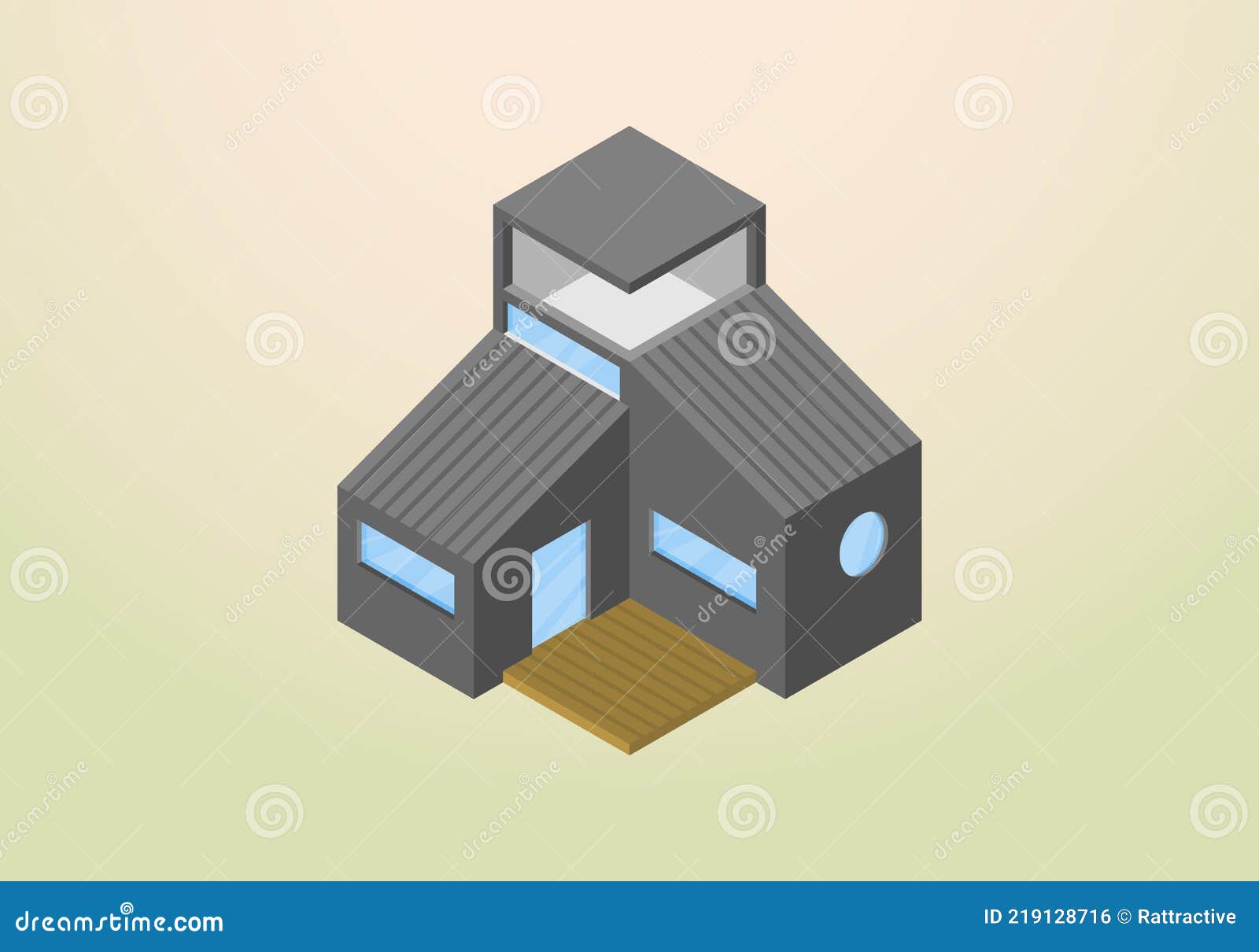 Modern House Isometric Design Vector Eps 10 Stock Vector - Illustration ...