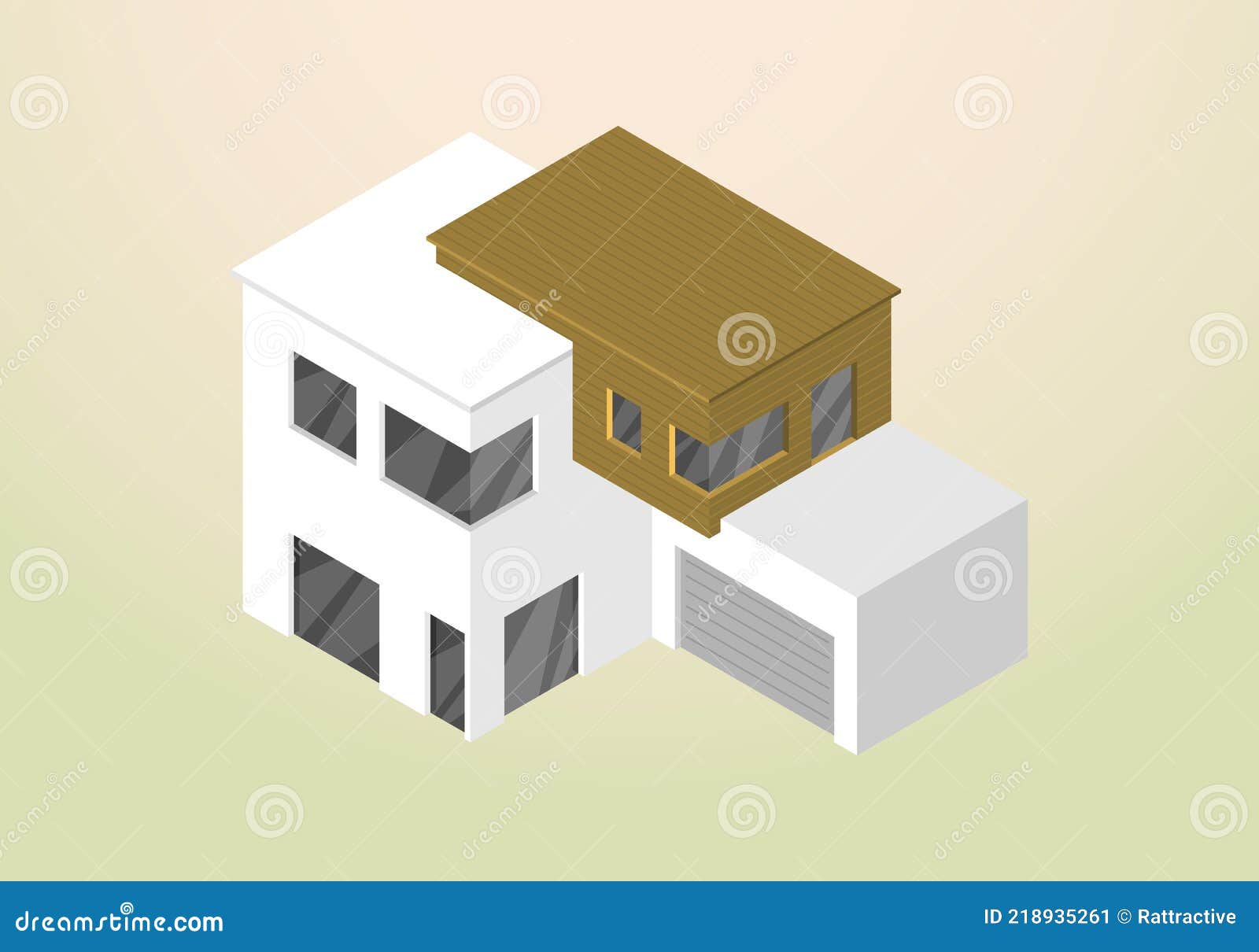 Modern House Isometric Design Vector Eps 10 Stock Vector - Illustration ...