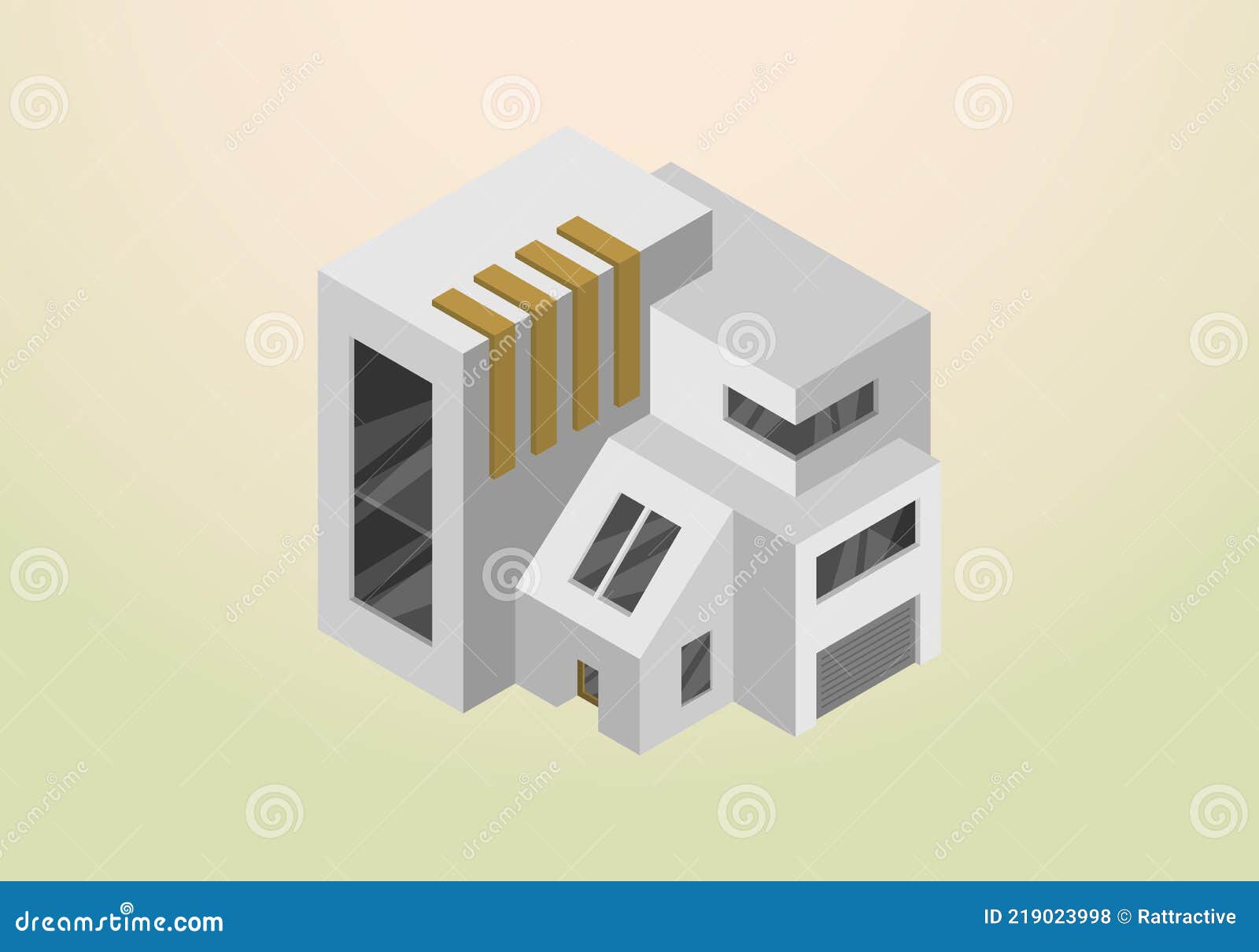 Modern House Isometric Design Vector Eps 10 Stock Vector - Illustration ...