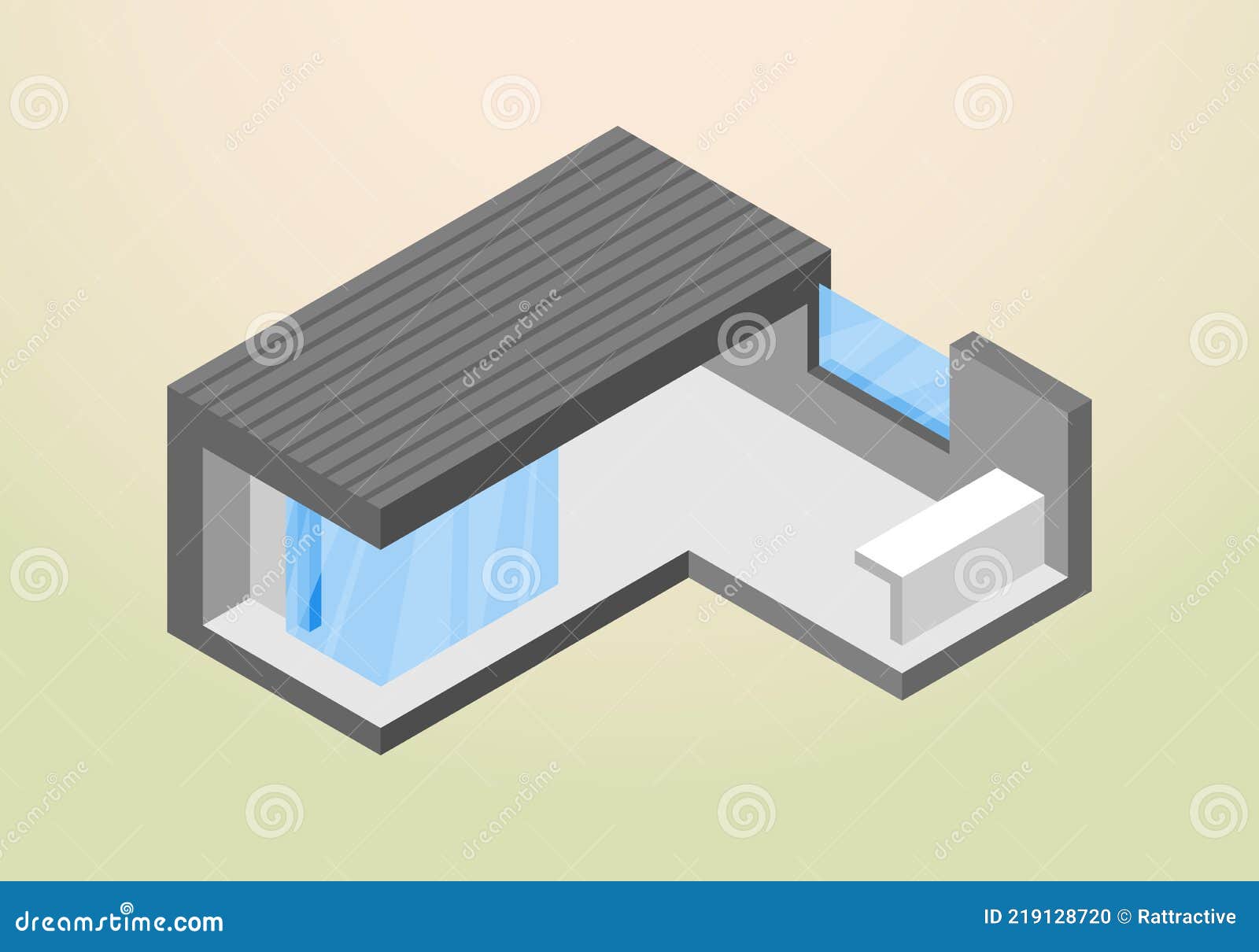 Modern House Isometric Design Vector Eps 10 Stock Vector - Illustration ...