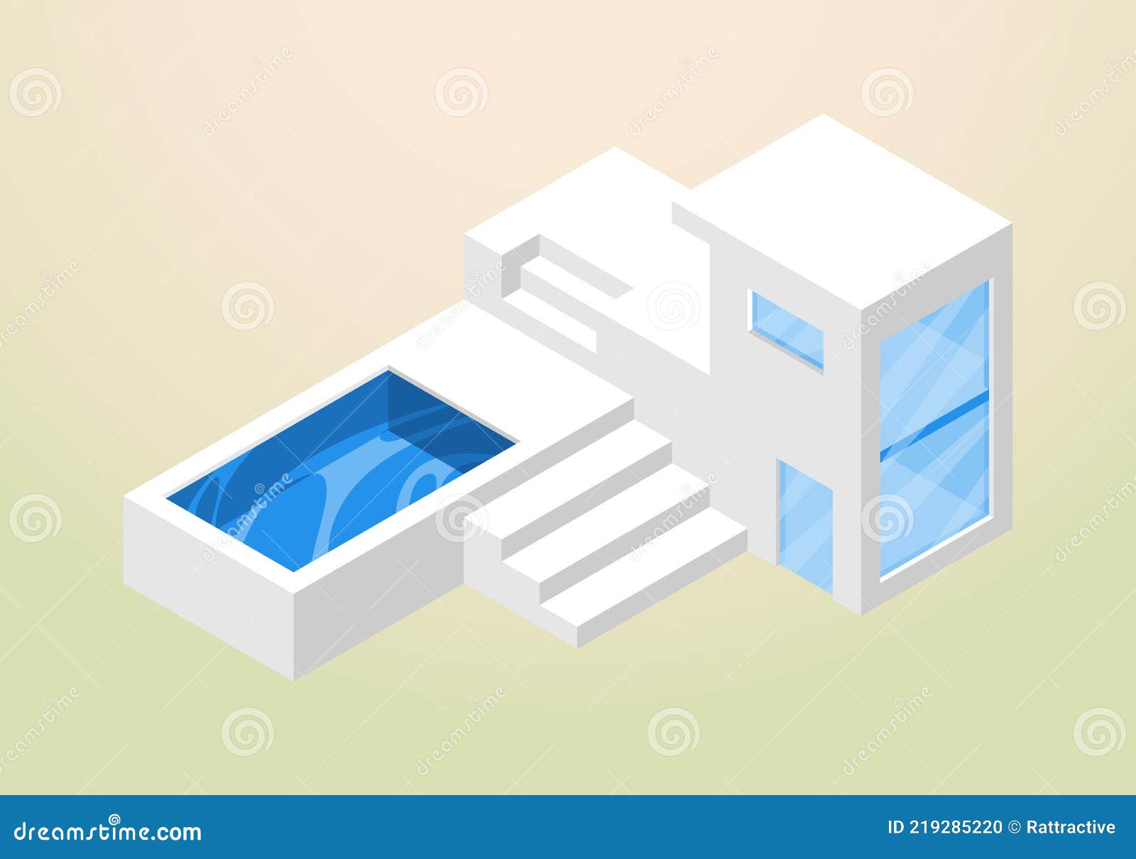 Modern House Isometric Design Vector Eps 10 Stock Vector - Illustration ...