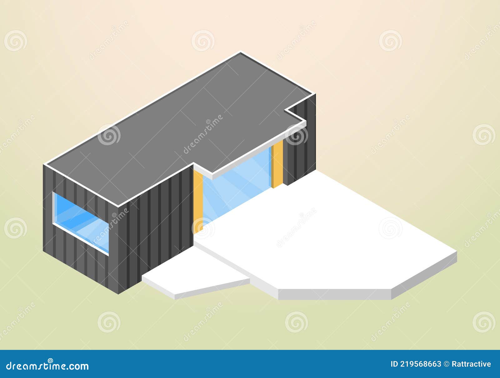 Modern House Isometric Design Vector Eps 10 Stock Vector - Illustration ...