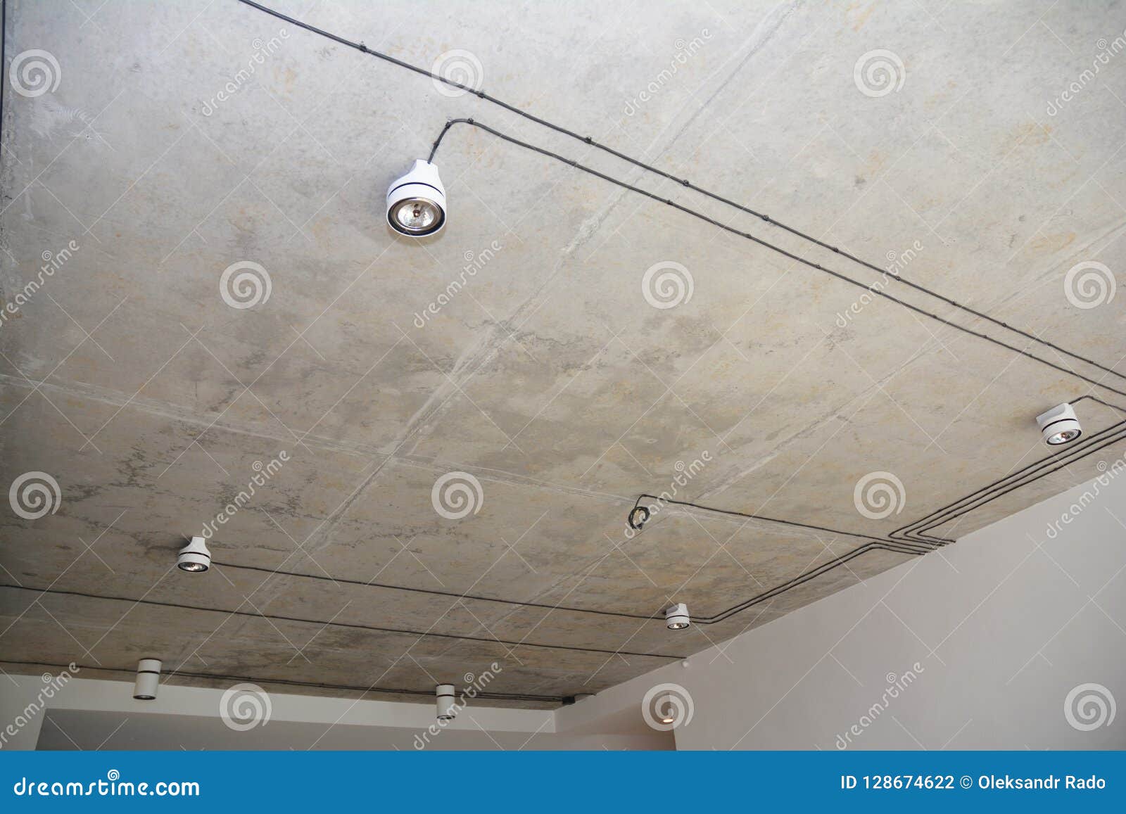 Modern House Lighting Loft Design. Ceiling Lamp Stock Photo - Image of ...
