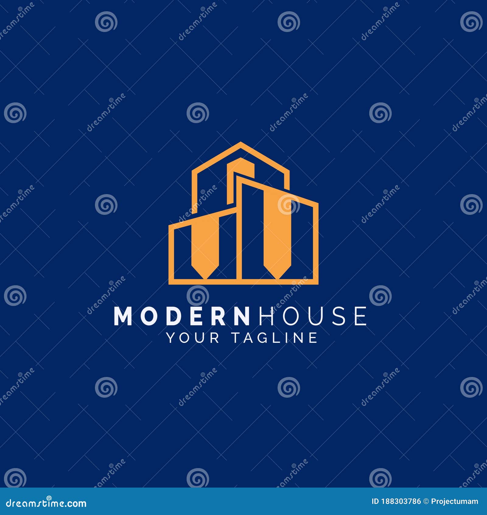 Modern House Logo stock illustration. Illustration of element - 188303786