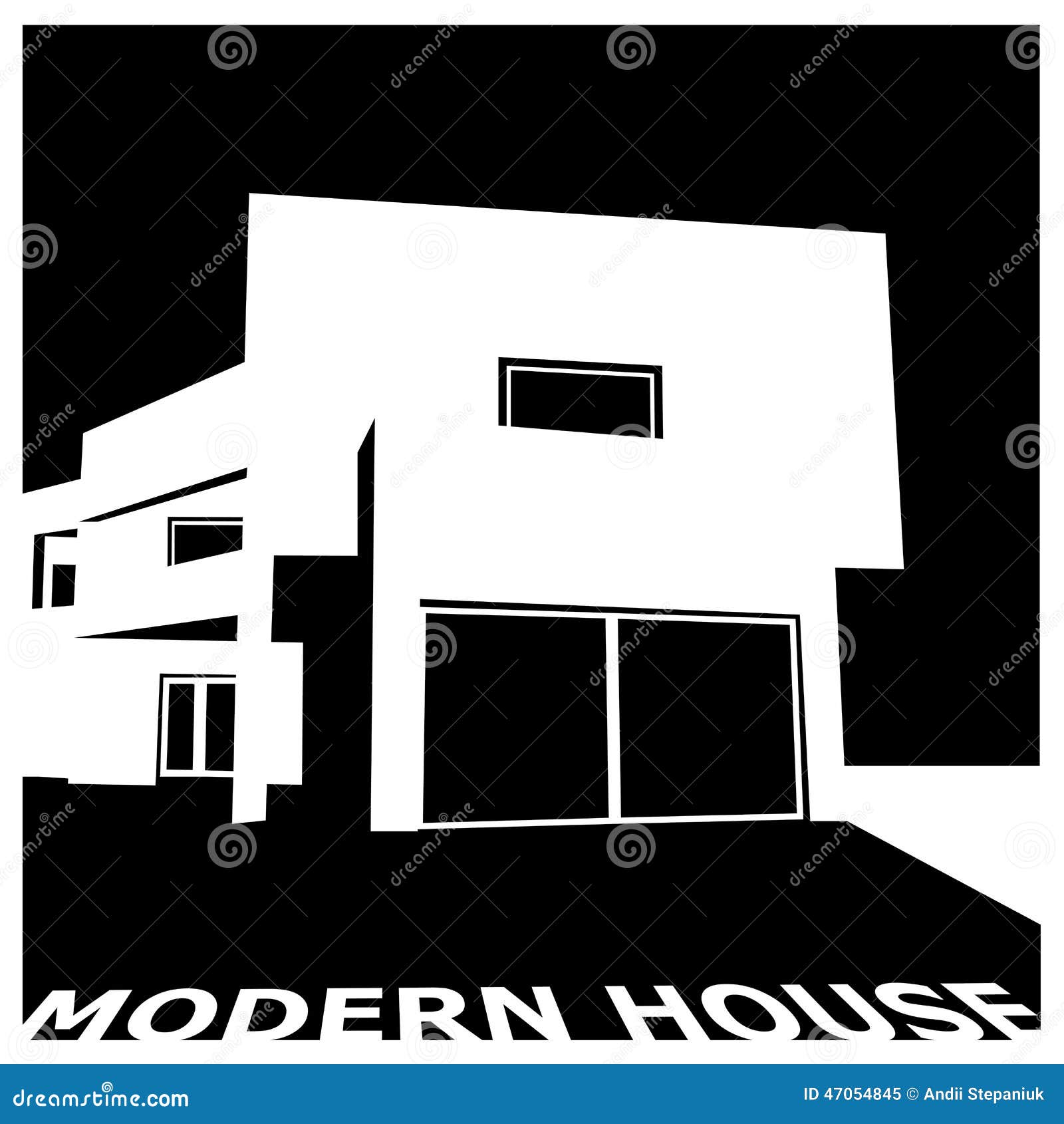 Modern house minimal stock vector. Illustration of design - 47054845