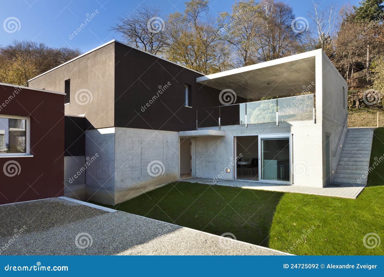 Modern house, outdoor stock photo. Image of contemporary - 24725092