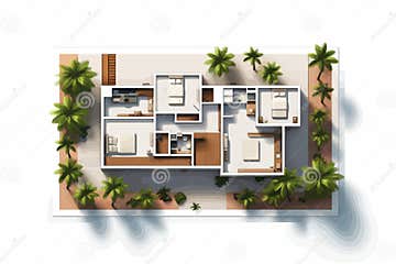 Modern House Plan Top View Vector Flat Isolated Vector Style ...