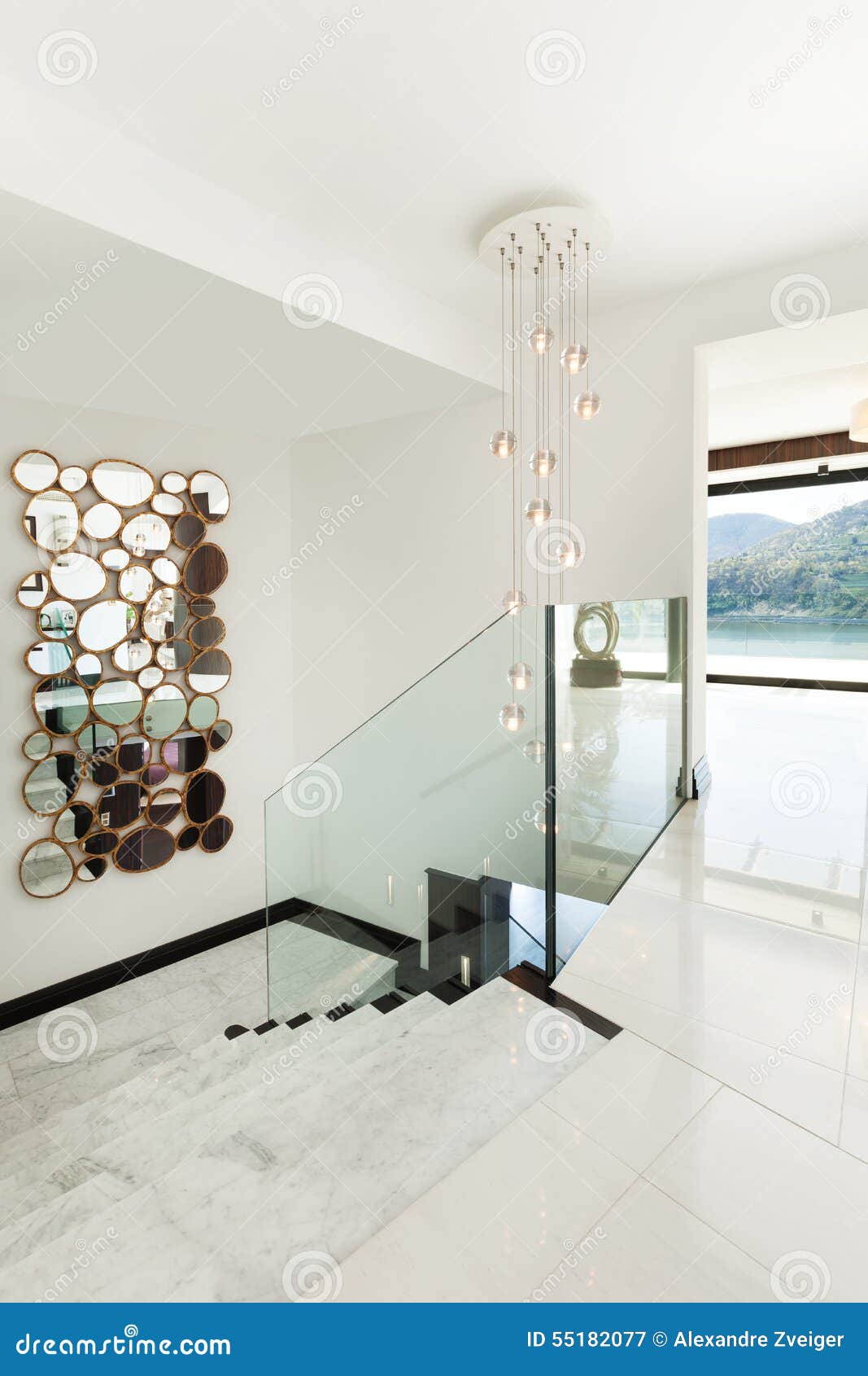 Modern house; staircase stock image. Image of indoor - 55182077