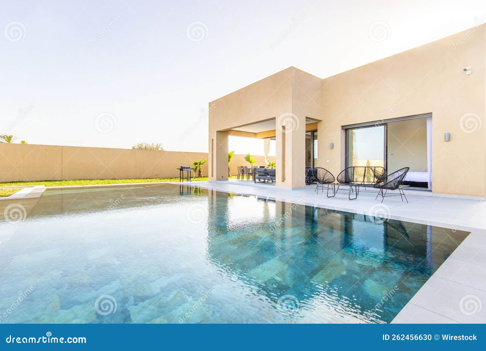 Modern House with a Swimming Pool Stock Photo - Image of water, travel ...