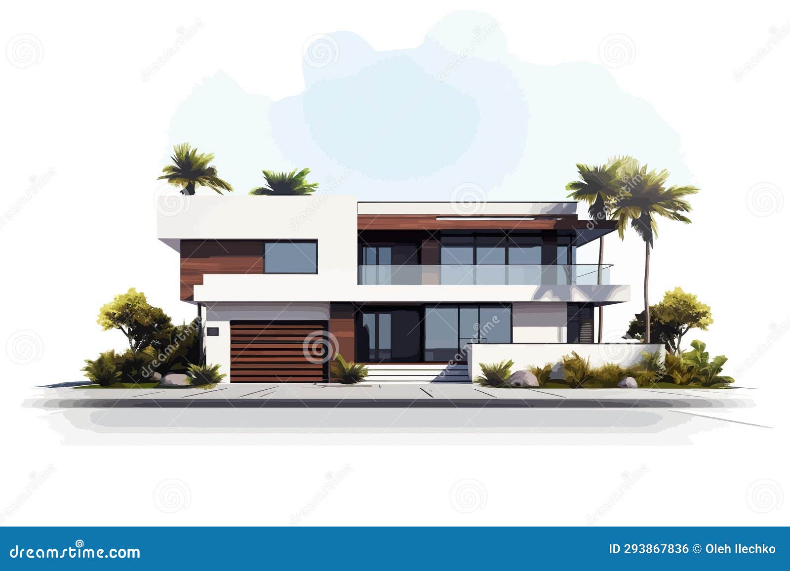 Modern House Vector Flat Minimalistic Isolated Illustration Stock ...