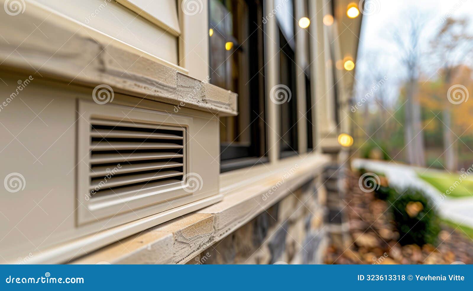 Modern House Ventilation System Close-Up. Generative Ai Stock ...