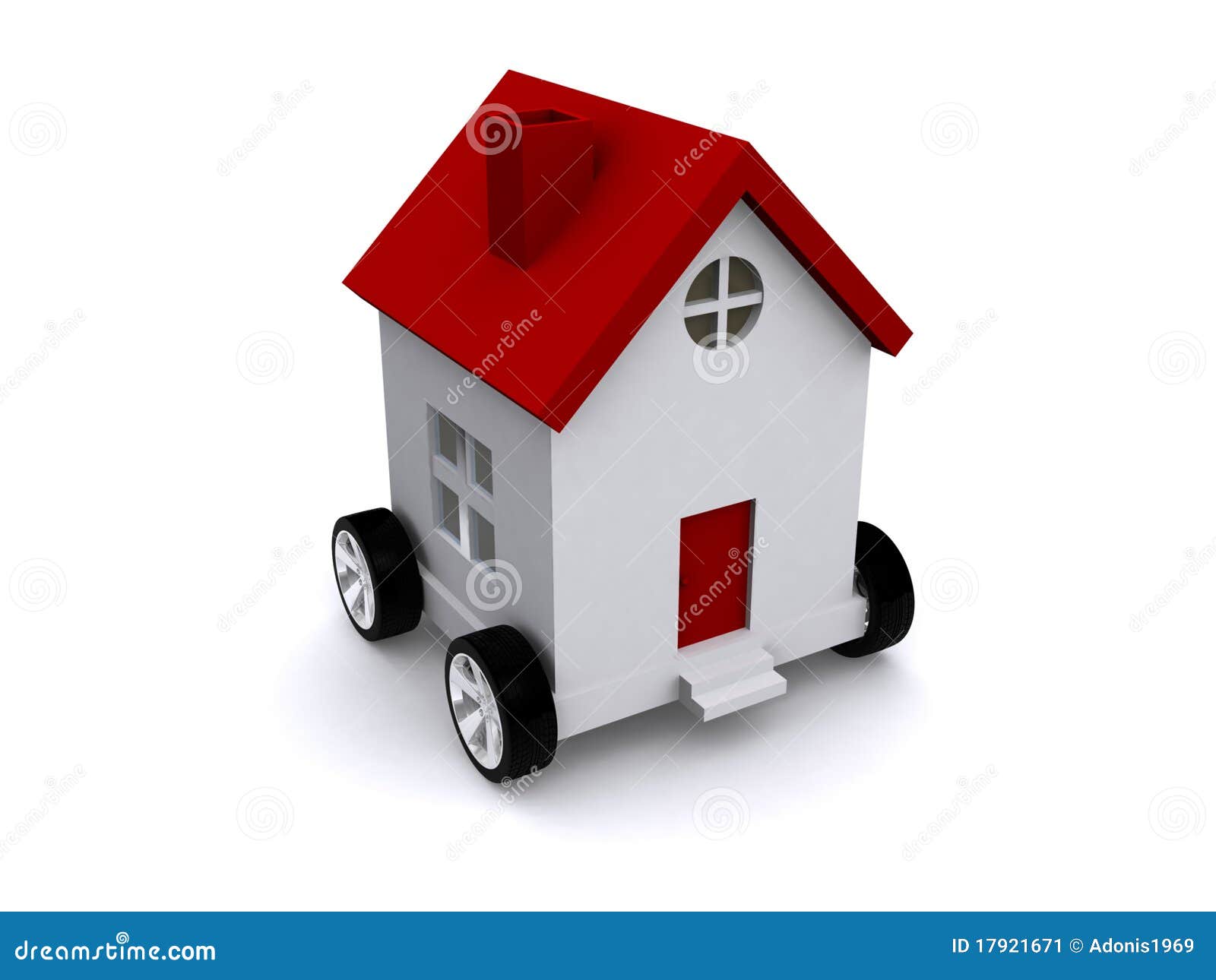 Modern house on wheels stock illustration. Illustration of wheeled ...