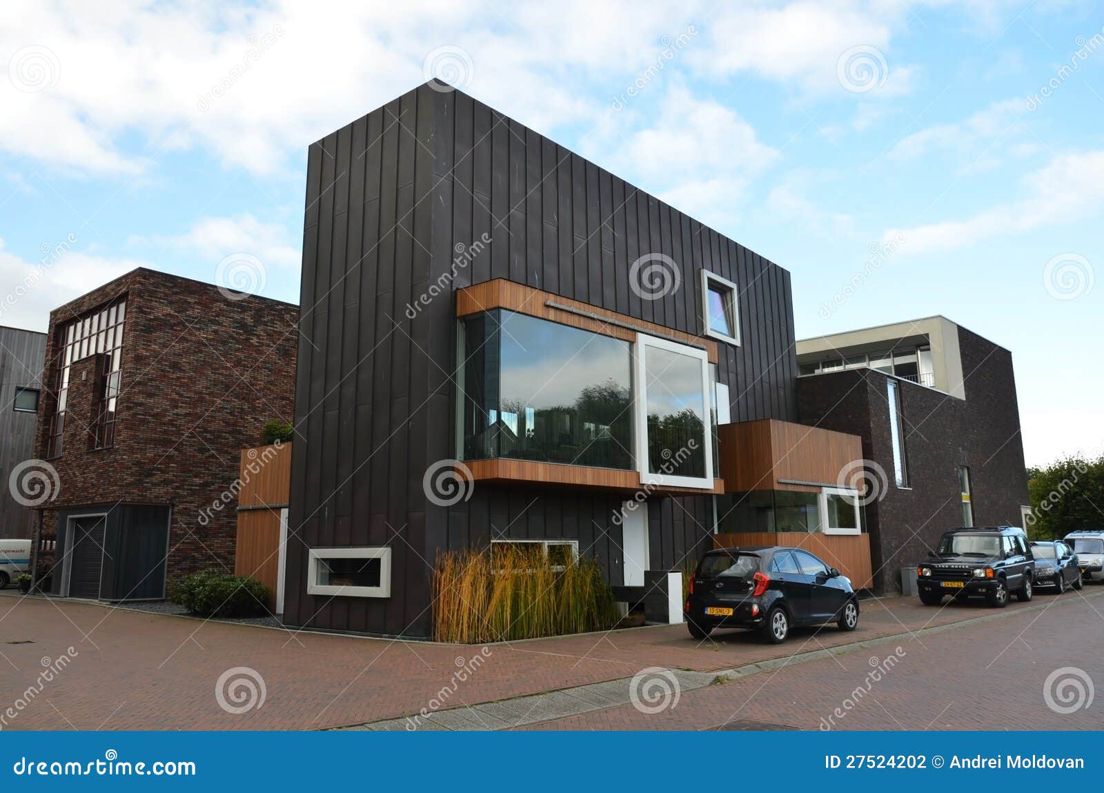 Modern Houses in Groningen, Holland Editorial Photography - Image of ...